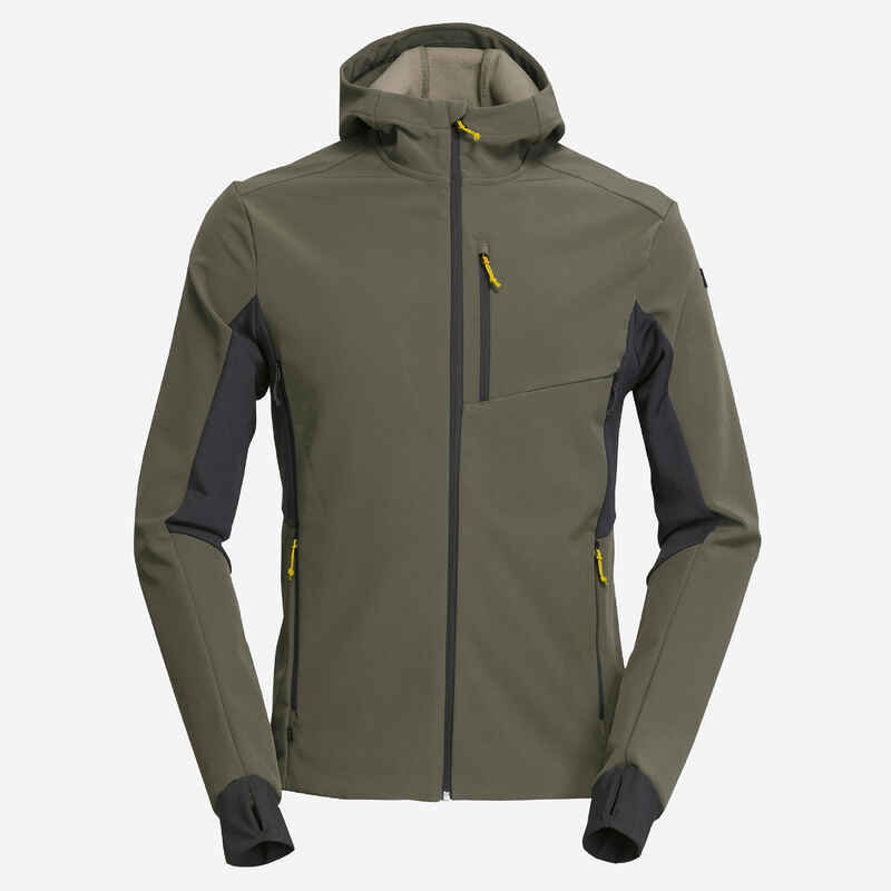 Jakna Softshell MT500 topla muška kaki - Decathlon