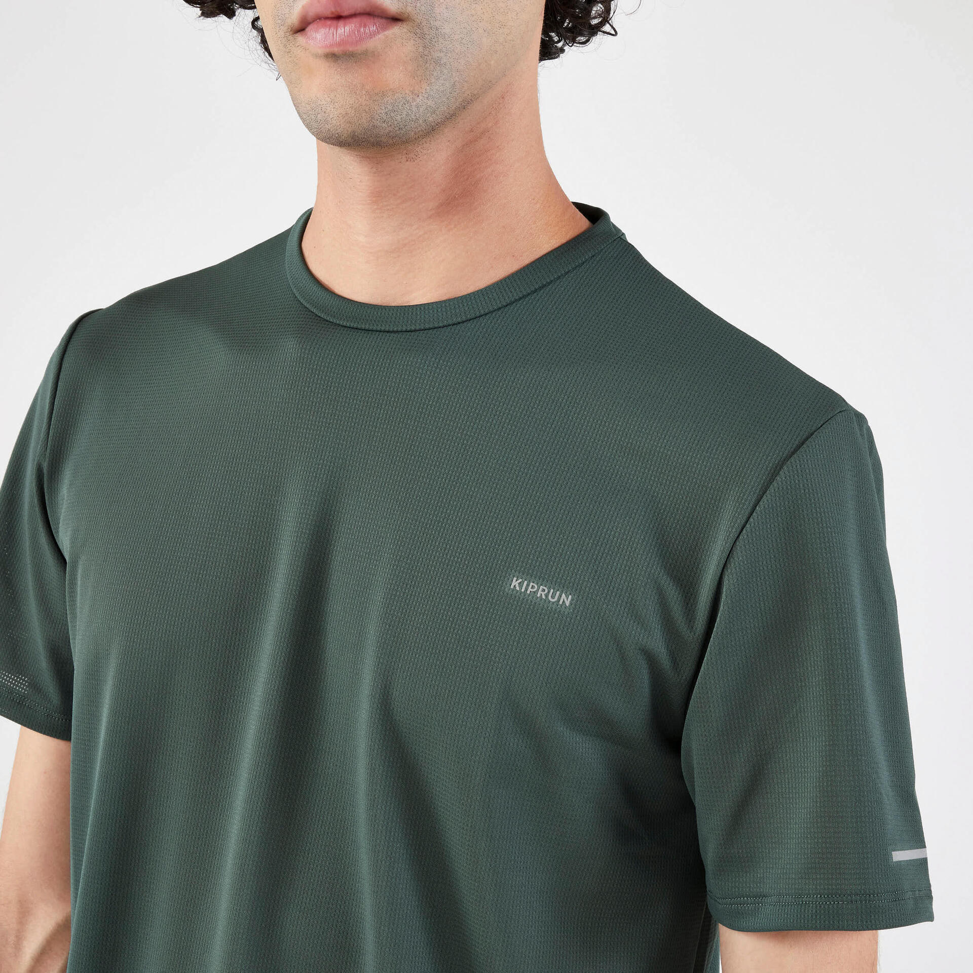 Men's Running Breathable T-shirt Run 500 Dry - Dark Green