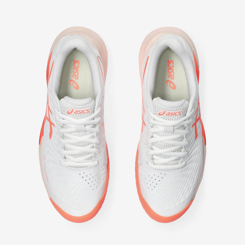 Chaussures de tennis Femme multicourt - Gel Challenger 14 blanc orange ASICS | Decathlon