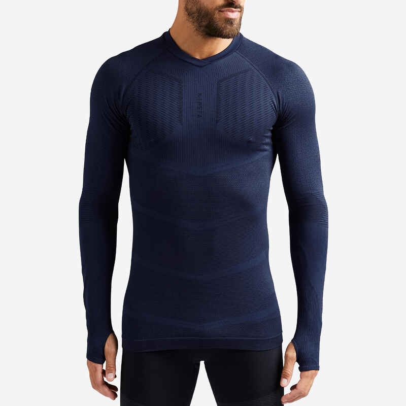 Adult breathable football base layer, ultramarine - Decathlon