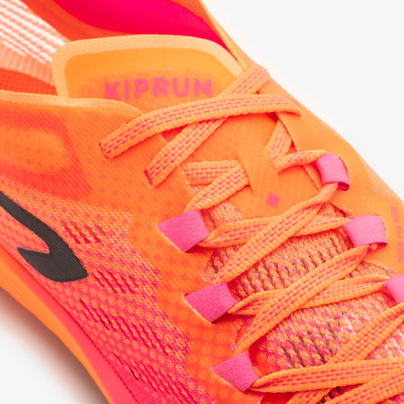 Lange afstand spikes atletiek AT LONG 900 oranje roze | KIPRUN ...