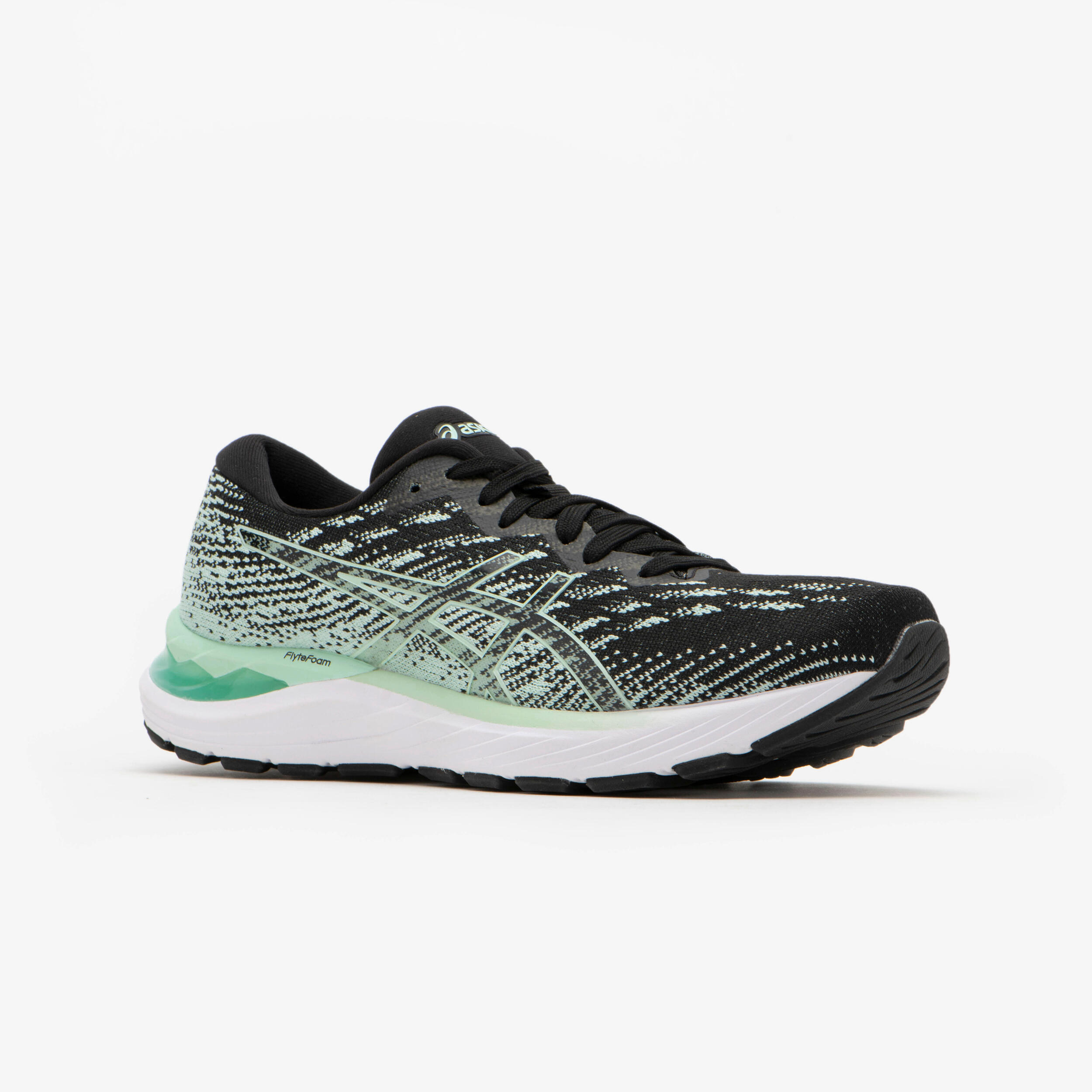 Tenisice za trčanje Asics Gel-Stratus 3 ženske crno-zelene - Decathlon