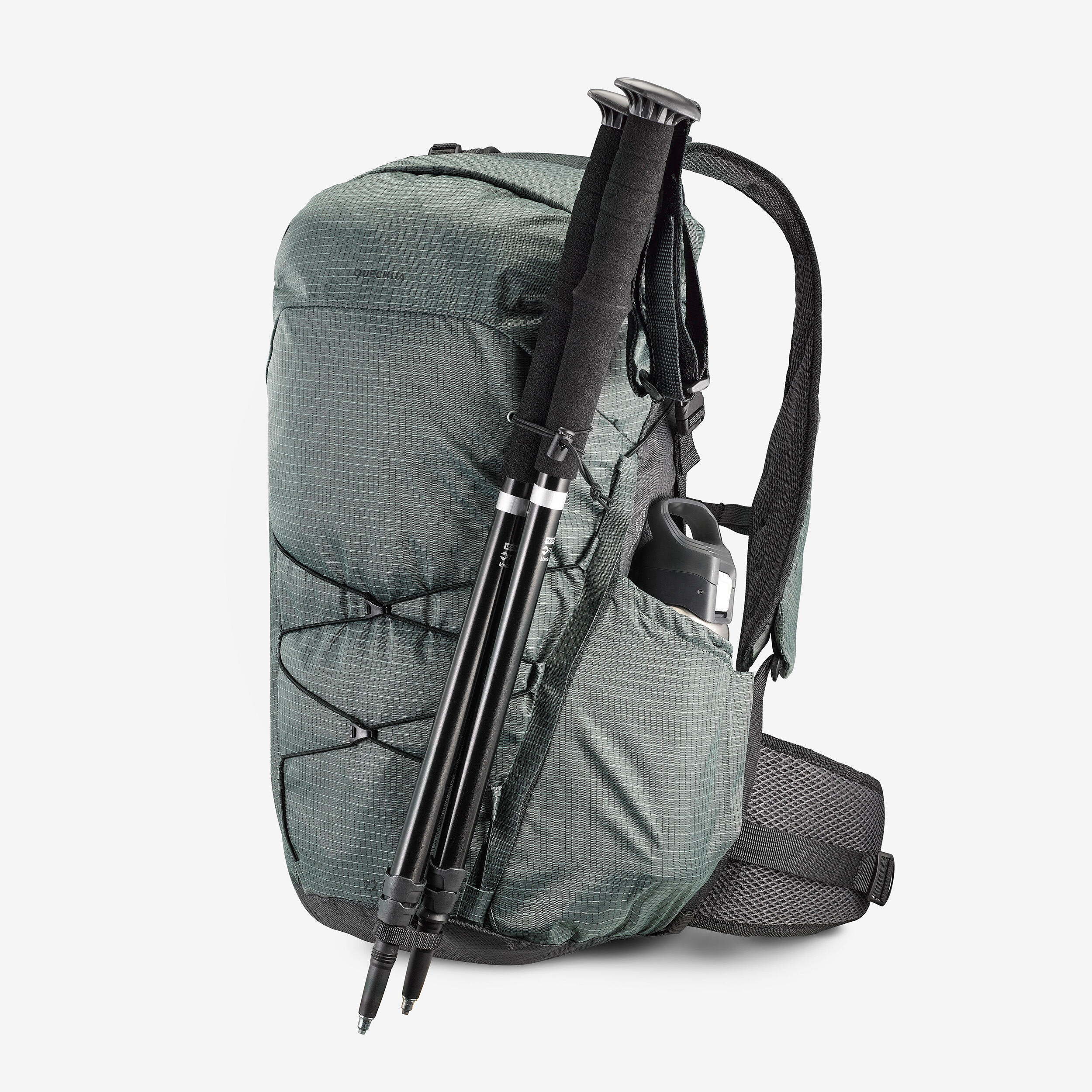 Hiking Backpack 22 L - MH 500 - Green, smoked black - Quechua - Decathlon