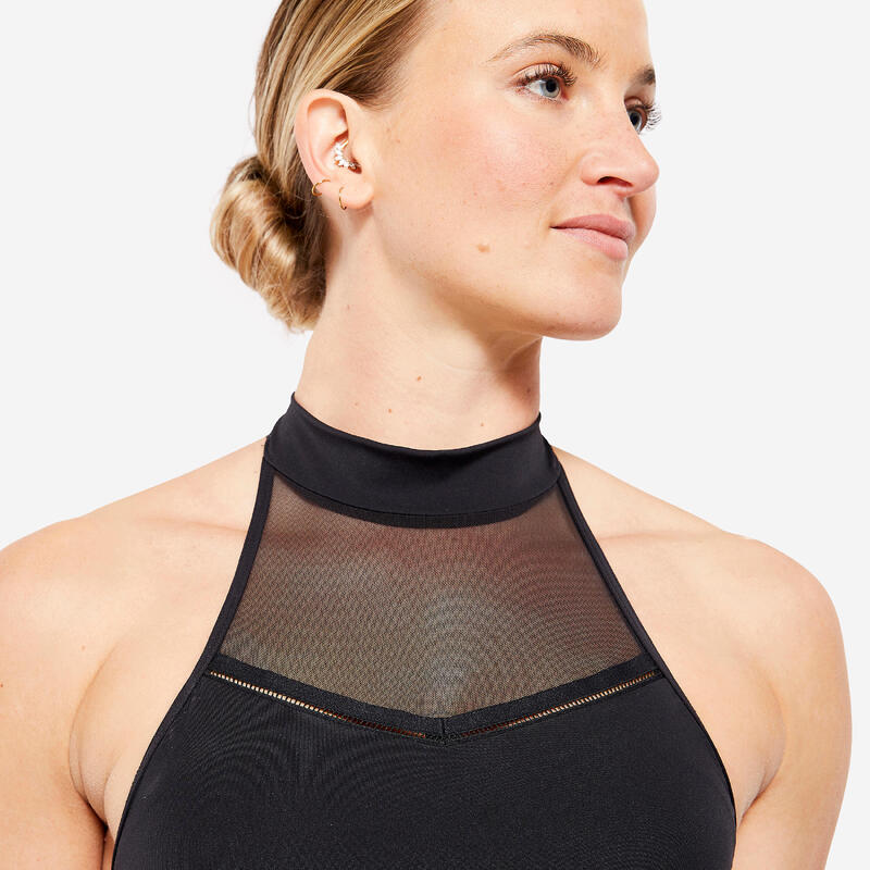 Brassière pole dance dos nu bi matière Femme - noir DOMYOS | Decathlon