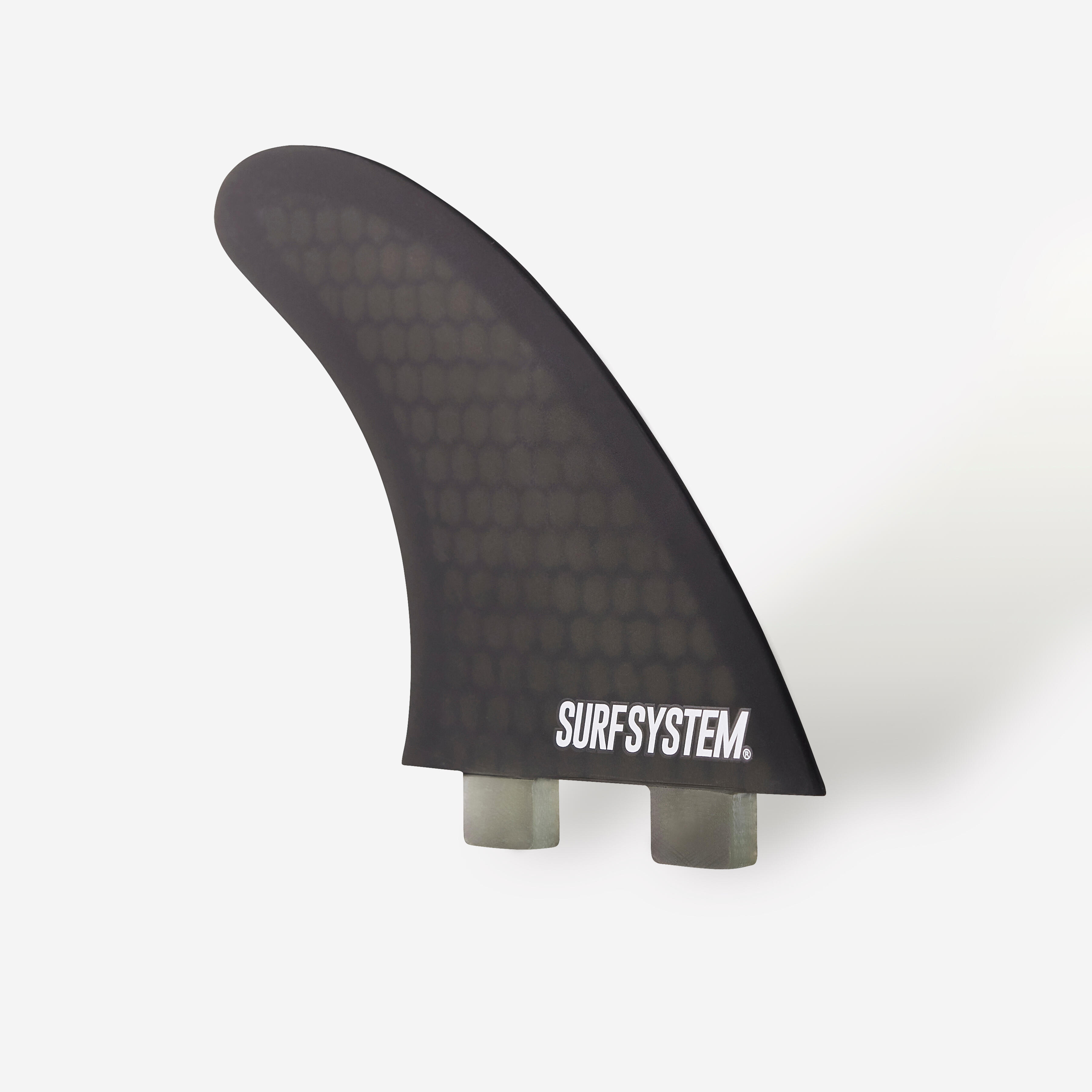 3 πτερύγια FCS1 από υαλόνημα - Μέγεθος M, μαύρο - Decathlon