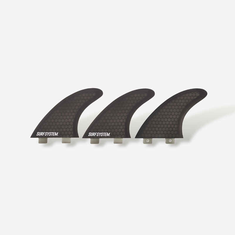 3 surfing FCS1 fibre fins - Size M black - Decathlon