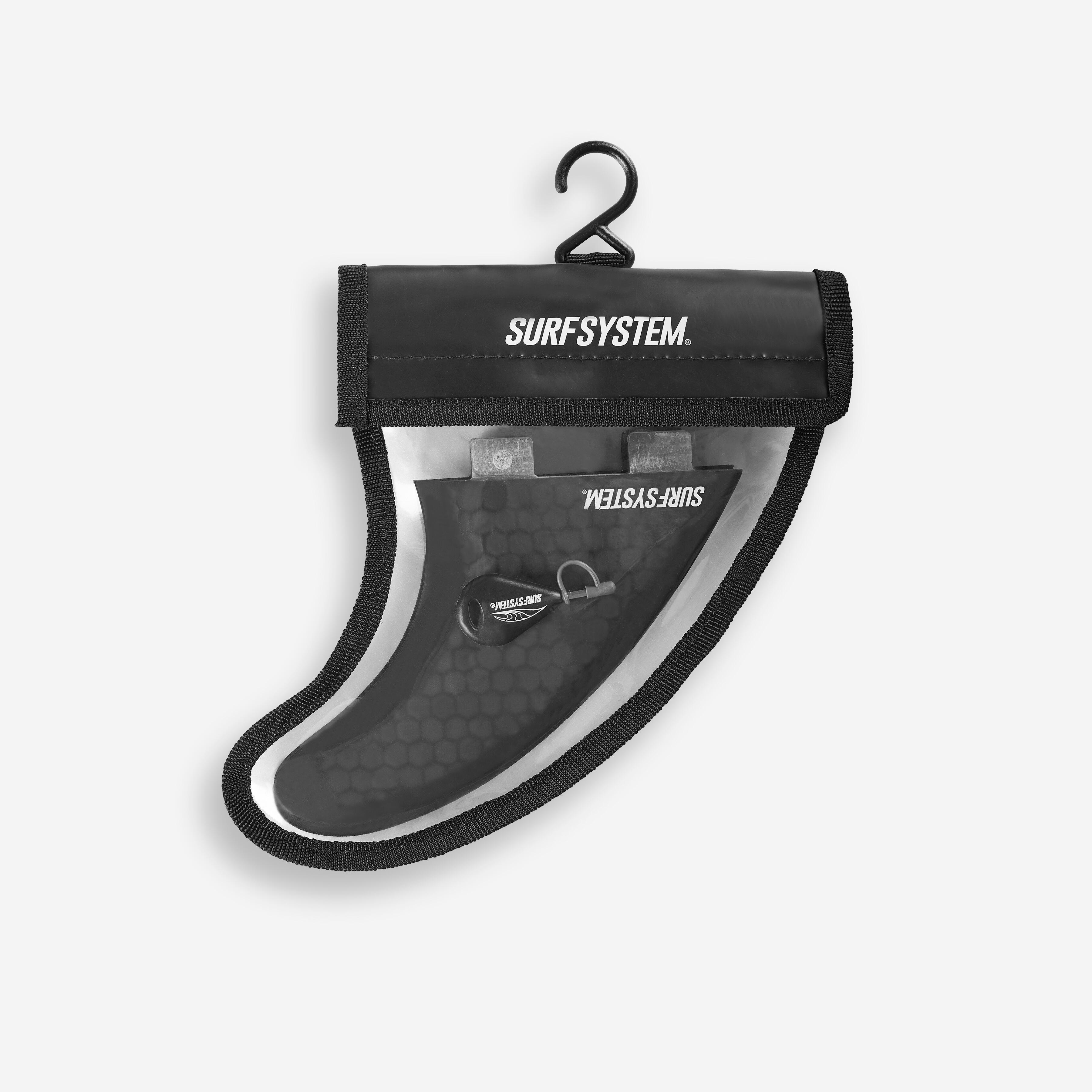 3 surfing FCS1 fibre fins - Size M black - Decathlon
