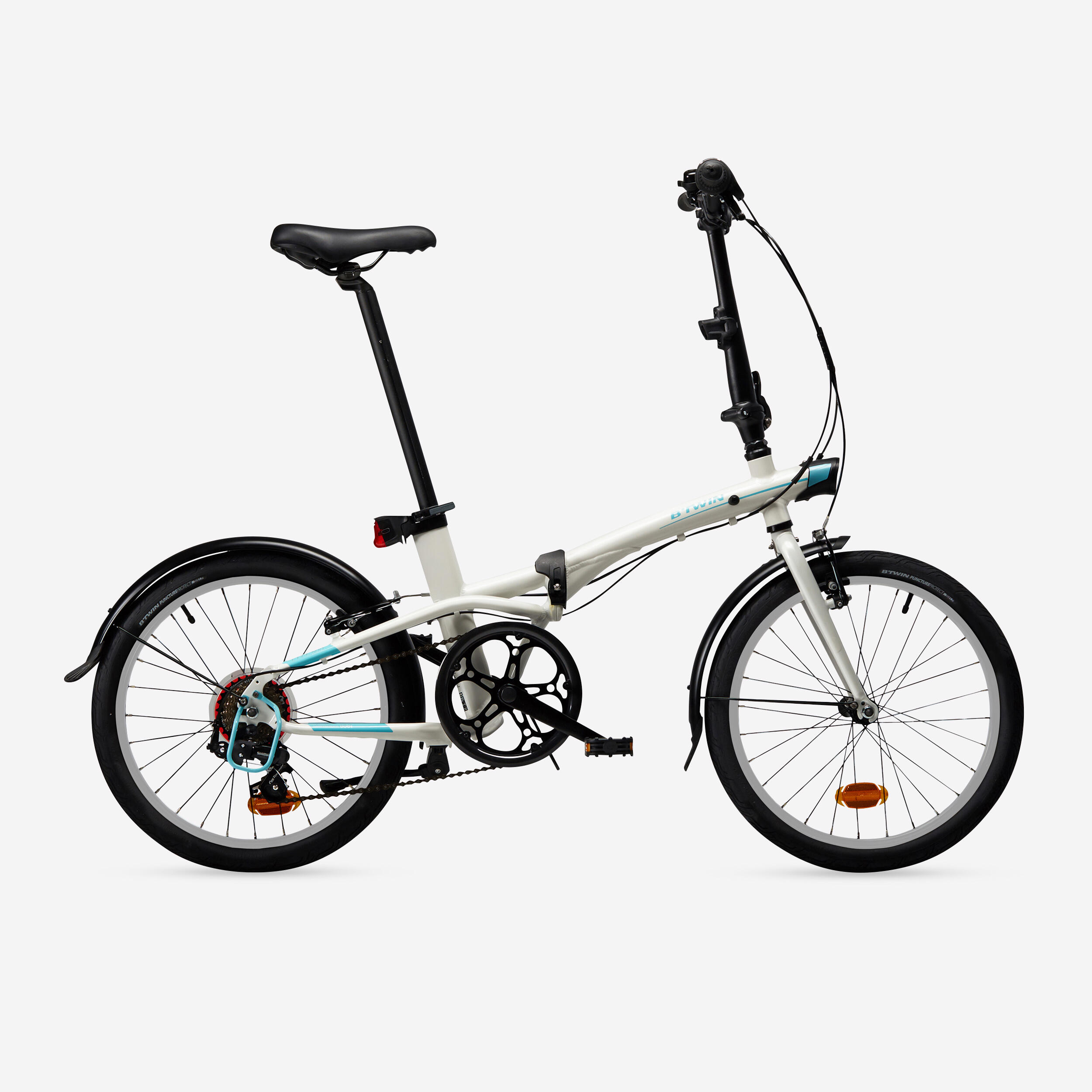 20 Inch FOLDING BIKE btwin 500 - WHITE BTWIN | Decathlon