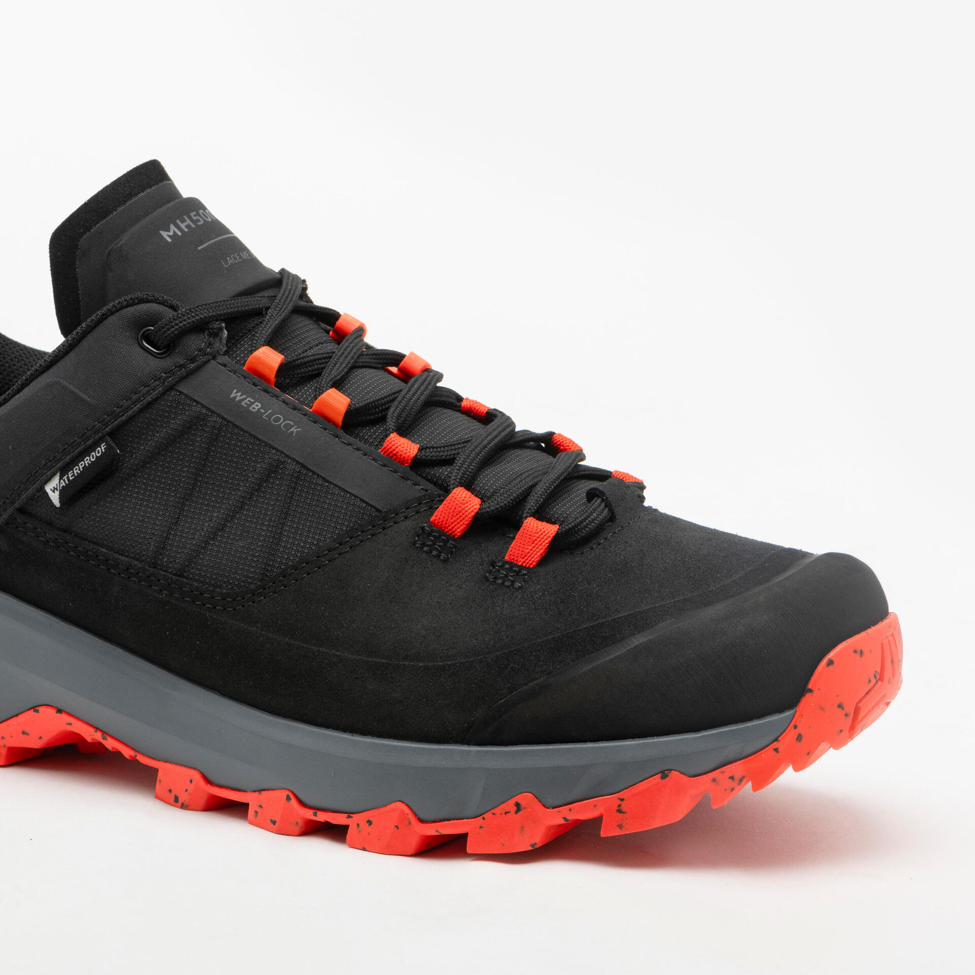 Men's waterproof hiking shoes - mh500 black