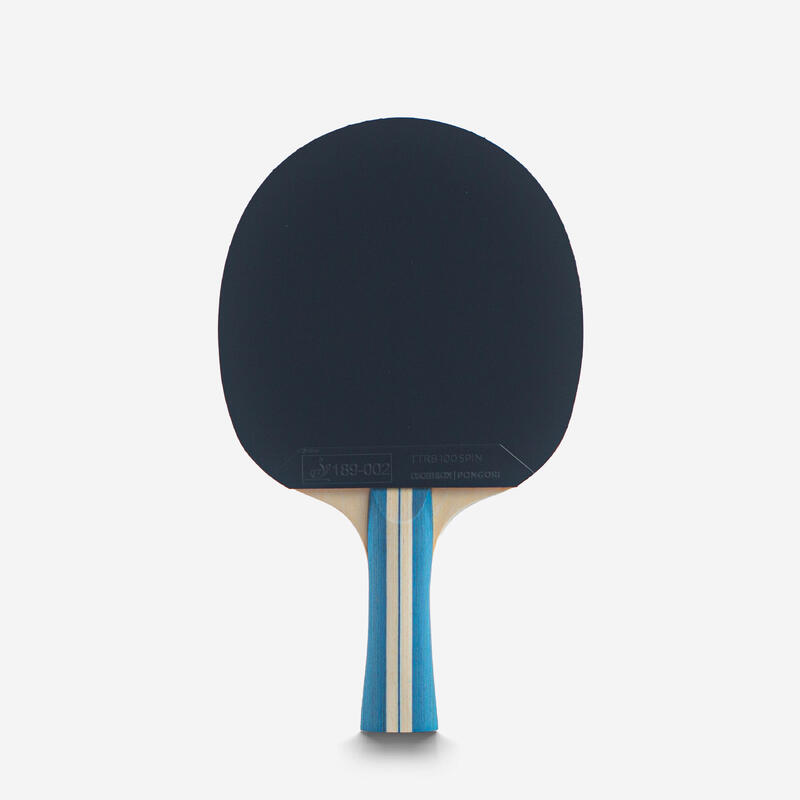 SET 2 PALAS TTR 130 SPIN 4* ITTF ESCUELA/CLUB VIOLETA/AZUL + PELOTAS ...
