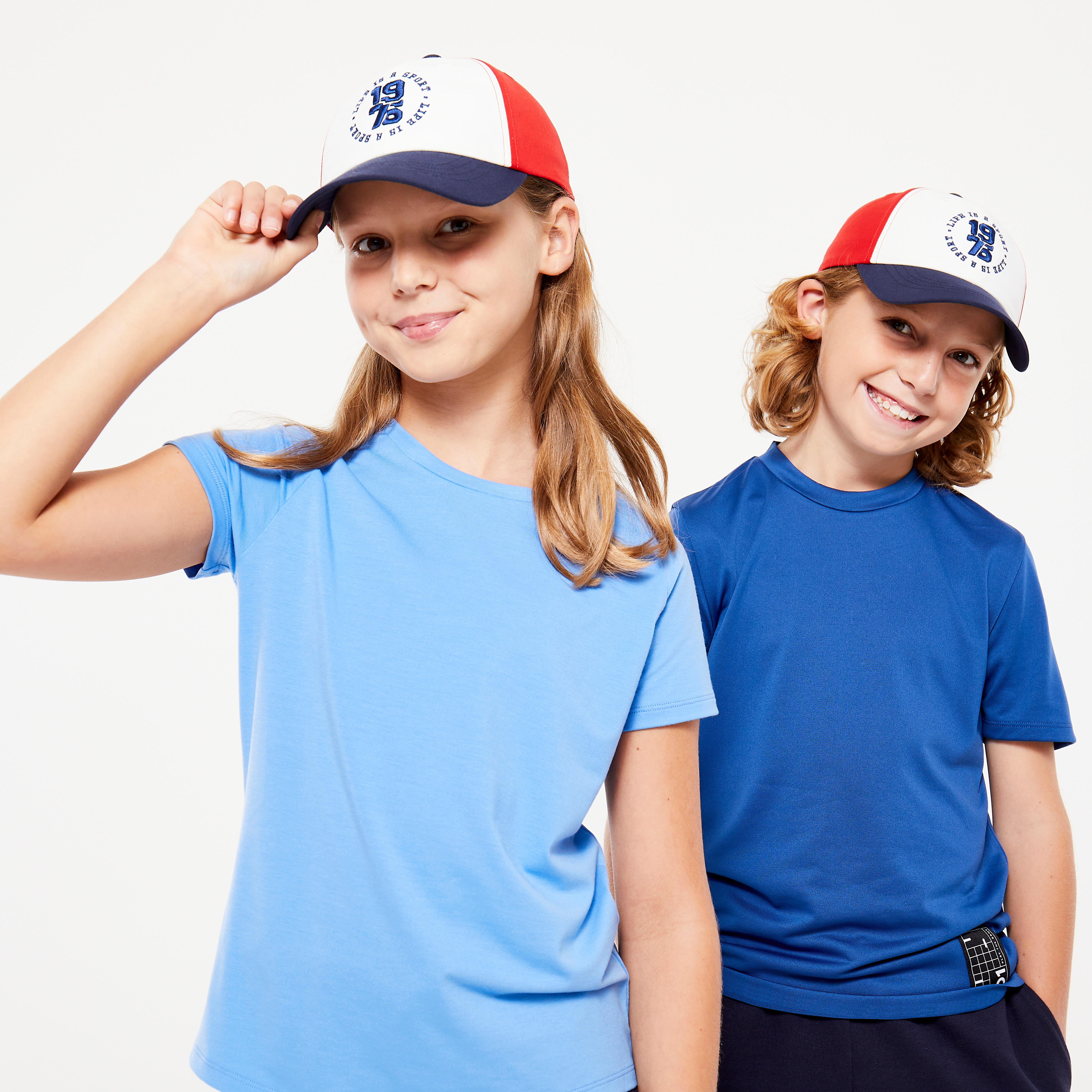 Kids’ Cap - W 500 - Magnolia, Cherry red, steel blue - Decathlon ...