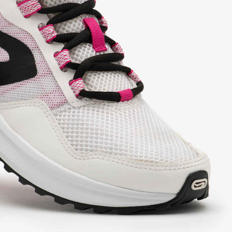 KALENJI RUN ACTIVE GRIP WOMEN'S RUNNING SHOES - white/pink - Decathlon