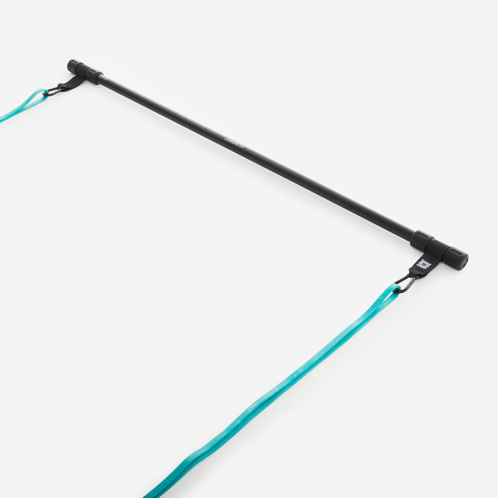 Barre de renforcement avec 2 élastiques de musculation de 15kg CORENGTH ...