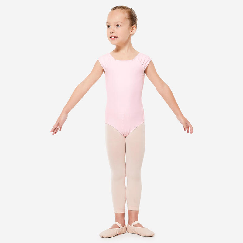 Maillot de Ballet de Manga Curta Rosa DOMYOS - Decathlon