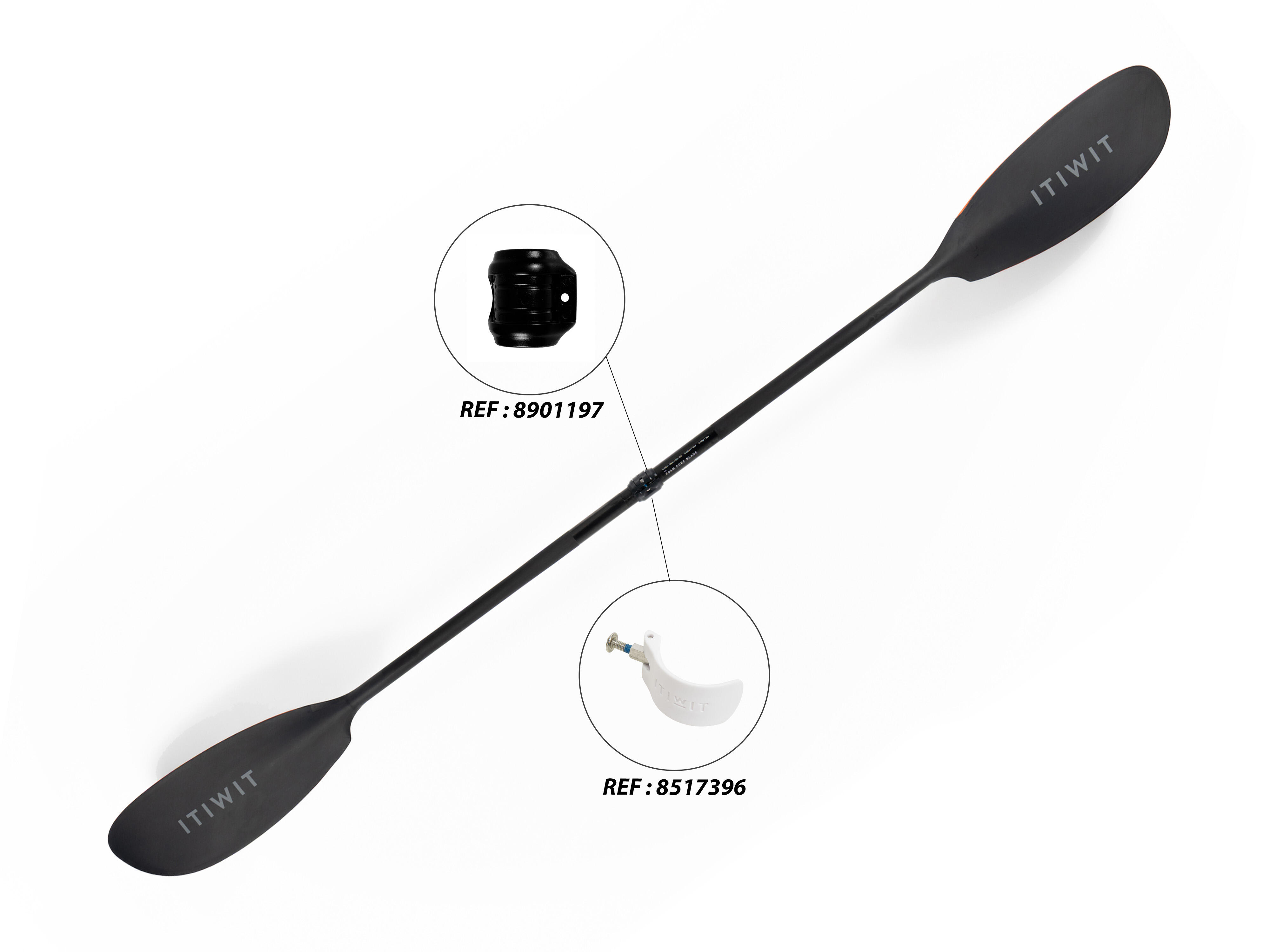 Adjustable 2-part split kayak paddle carbon 210-220 cm - X 900 - Decathlon