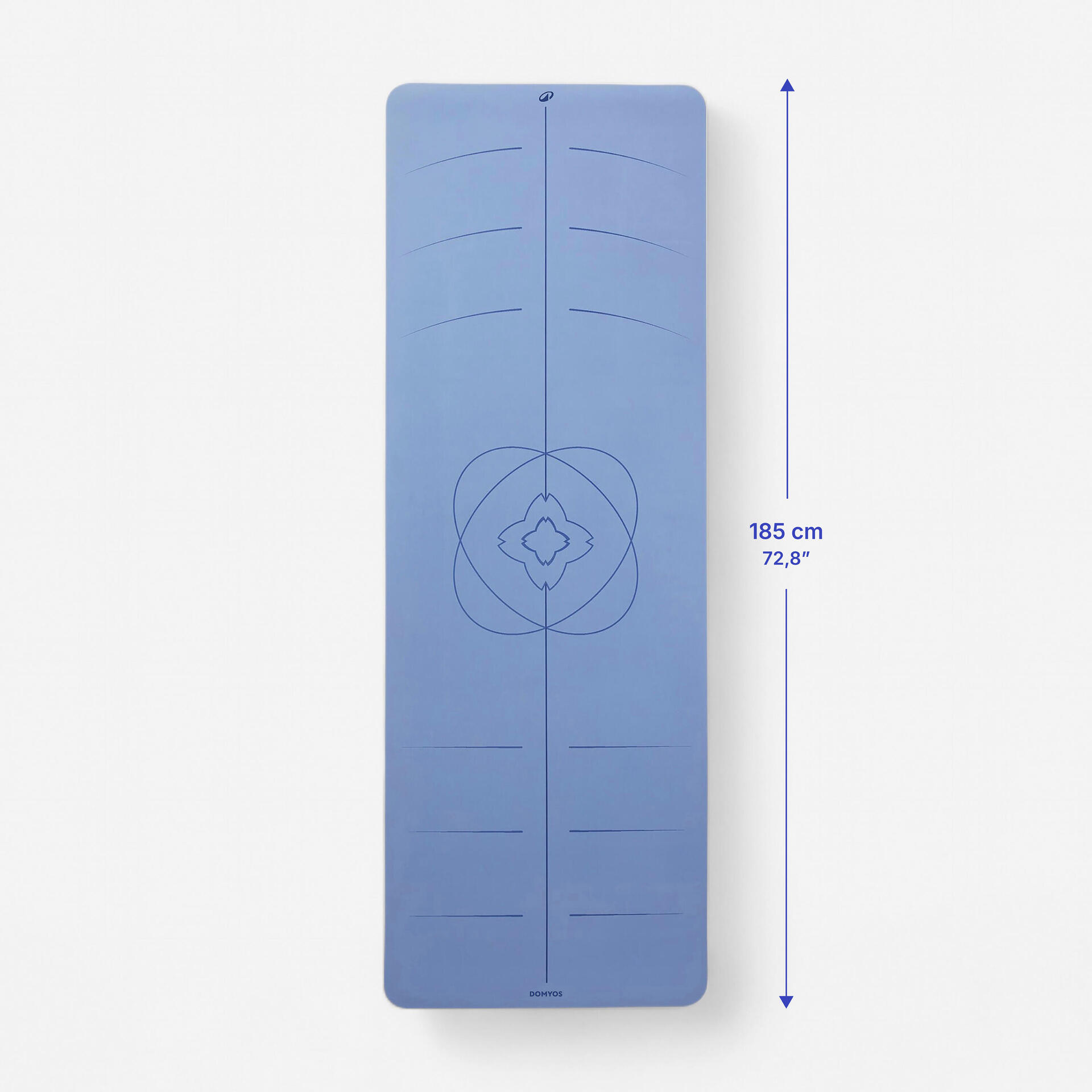 4 mm Ultra Grippy Yoga Mat 185 cm x 65 cm x 4 mm - Light Blue