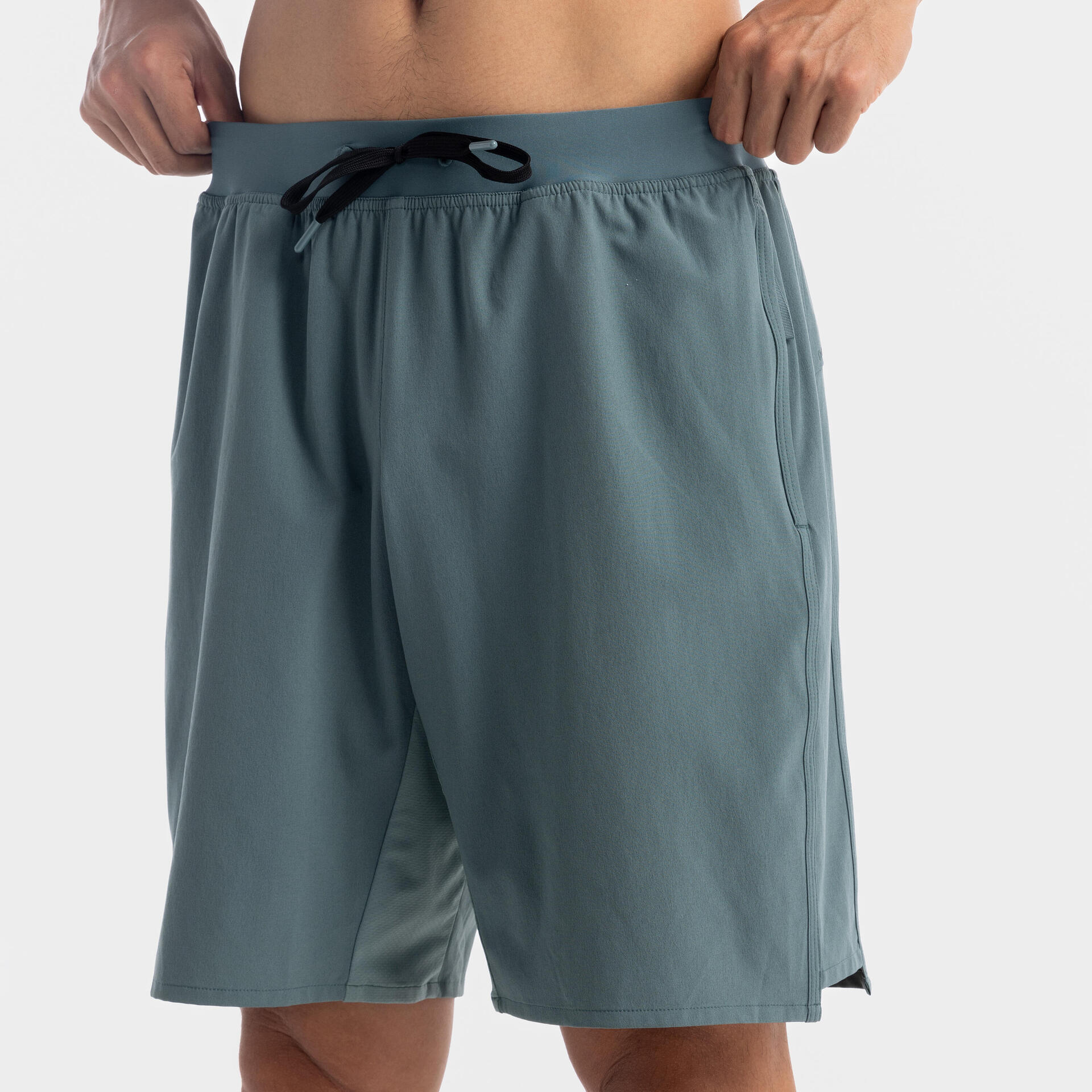 Men's Fitness Cardio Training Shorts 500 - Frozen Cedar