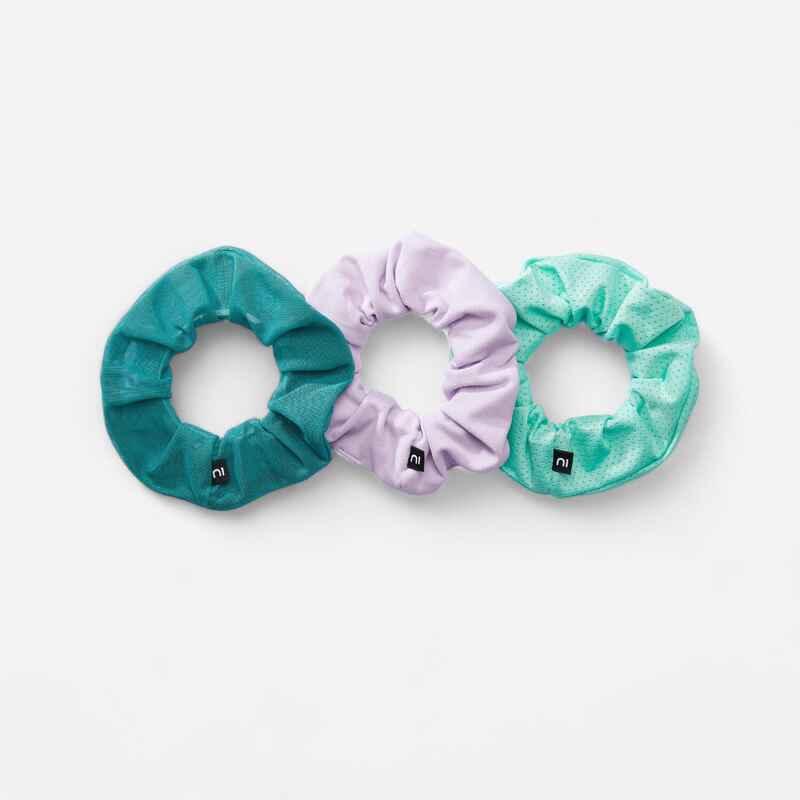 Paket treh elastičnih gumic za lase za šport - Decathlon