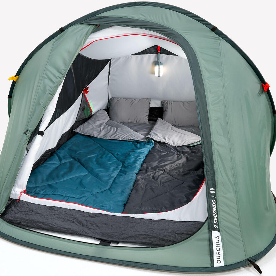 Tente de camping 2 places, 2 SECONDS bleu QUECHUA | Decathlon