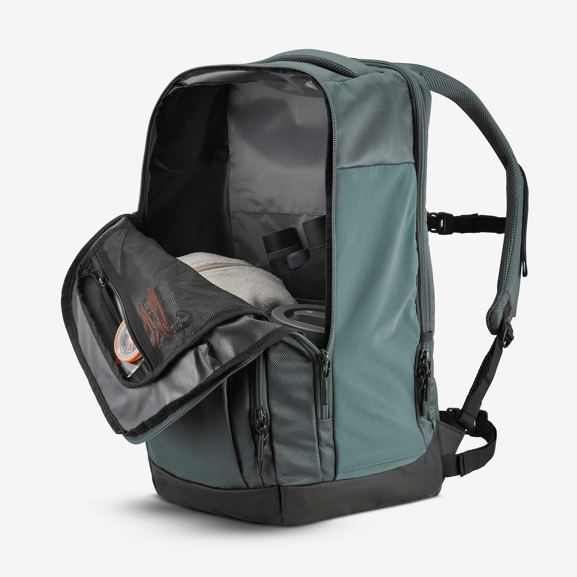 Multi-pocket hiking backpack 32 L, Escape 500 - Green