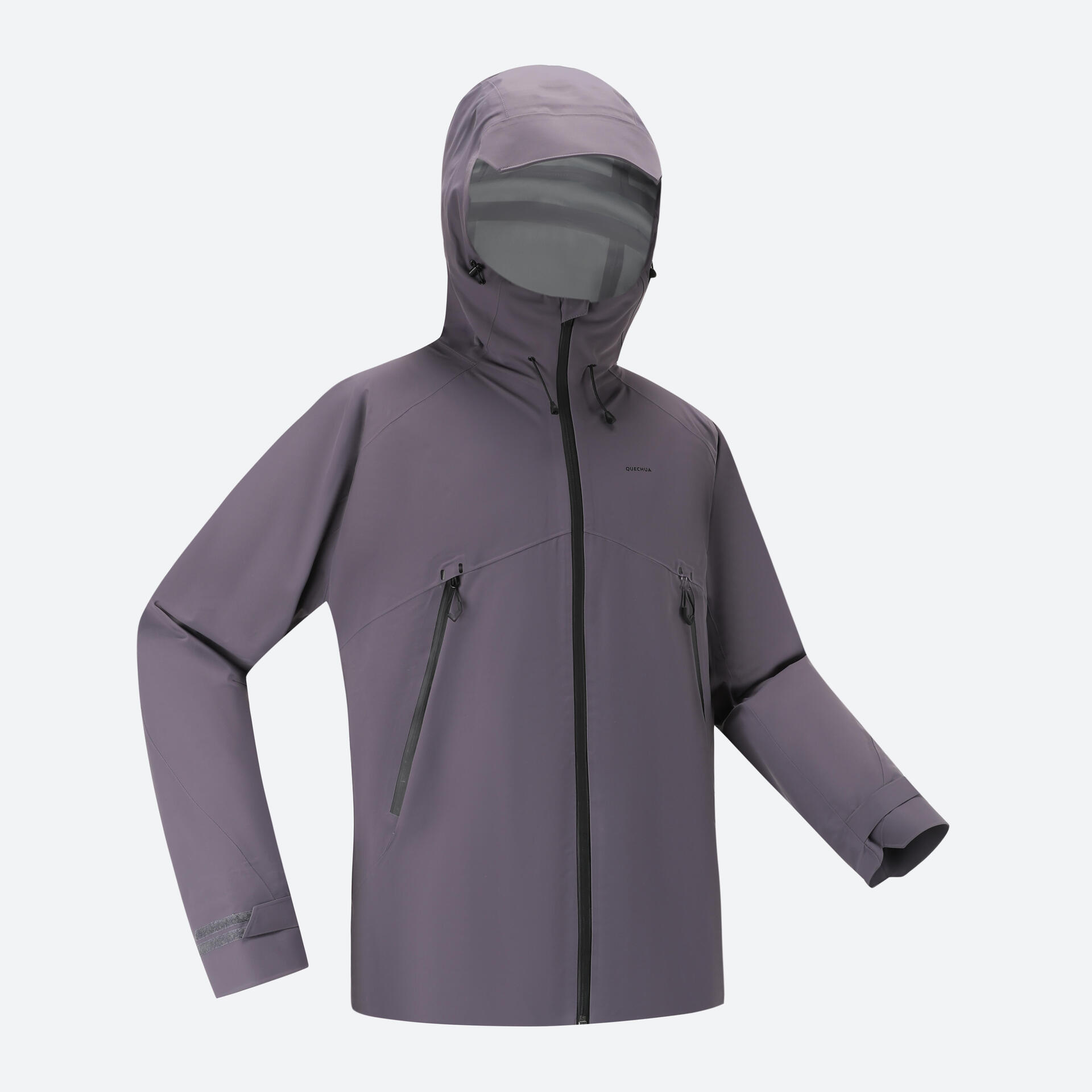 Men's Waterproof Hiking Jacket - MH500 - Purple