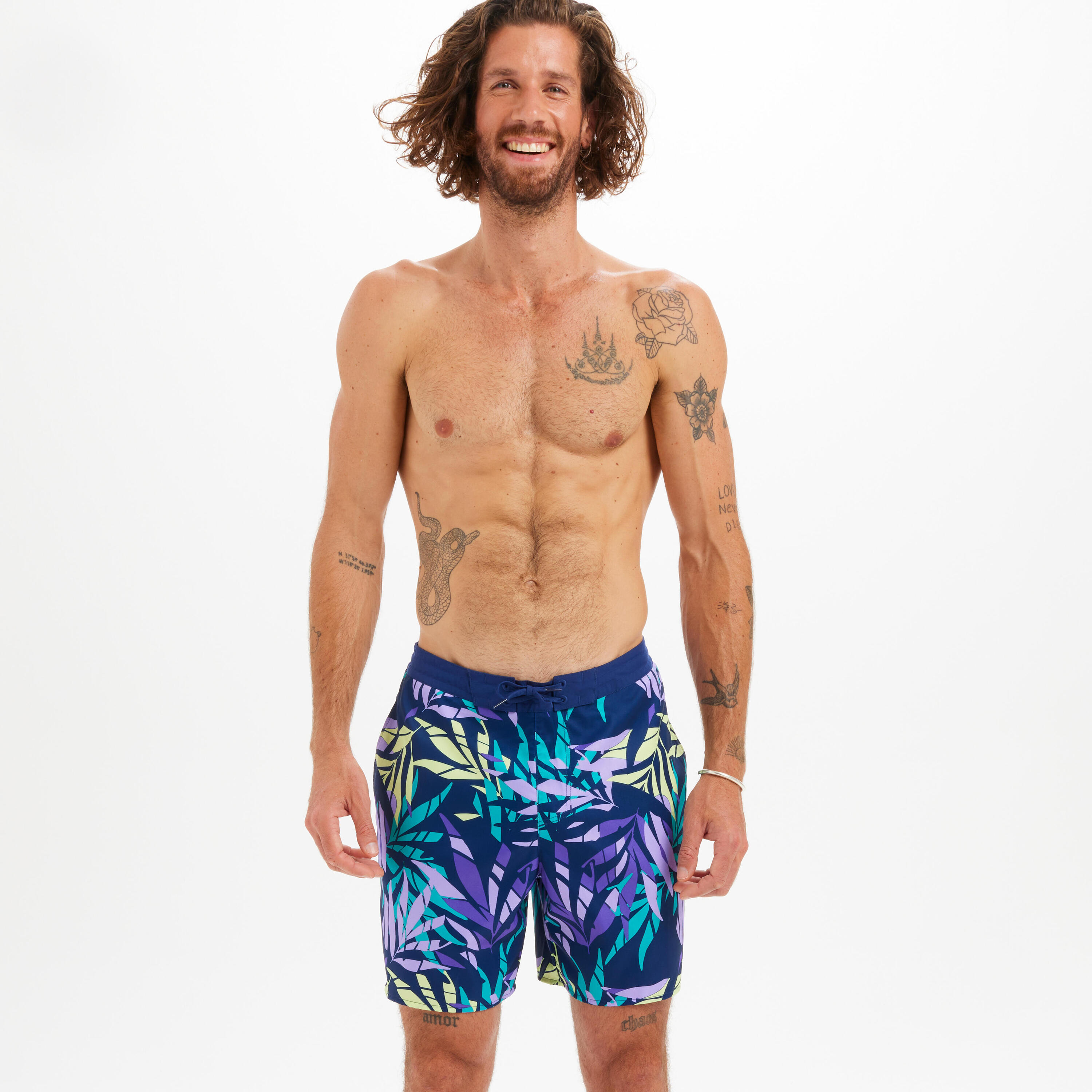 Men’s swim shorts 20" - 100 shadow purple | Decathlon