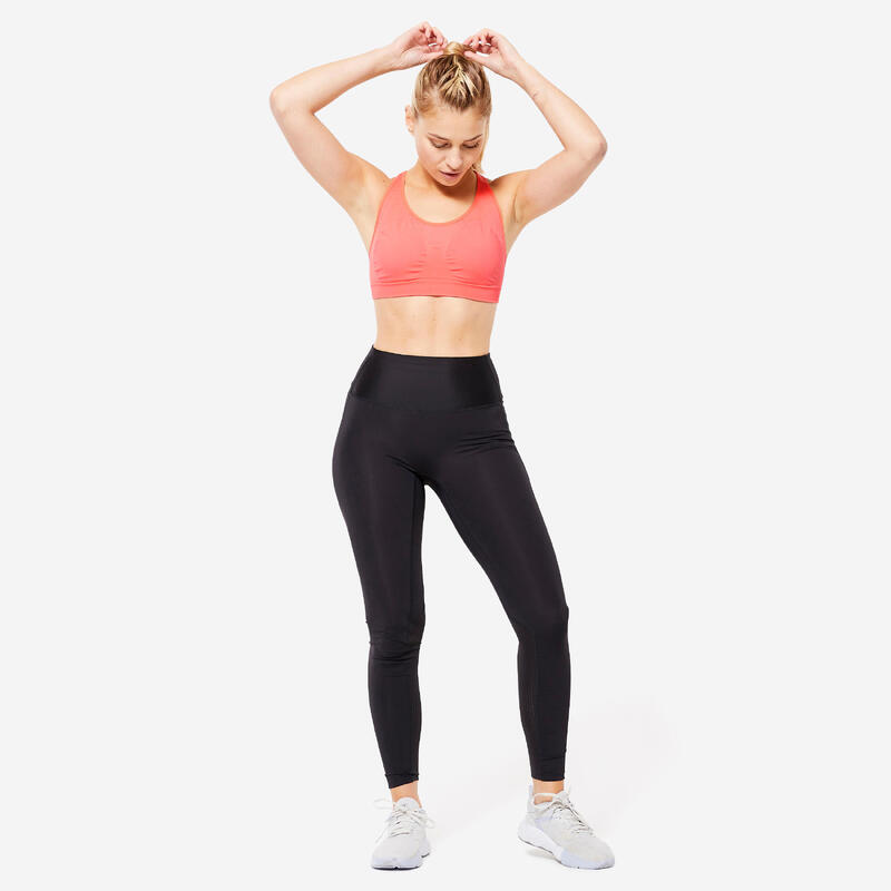 Brassière sans couture dos nageur maintien modéré Femme, Blanc | Decathlon