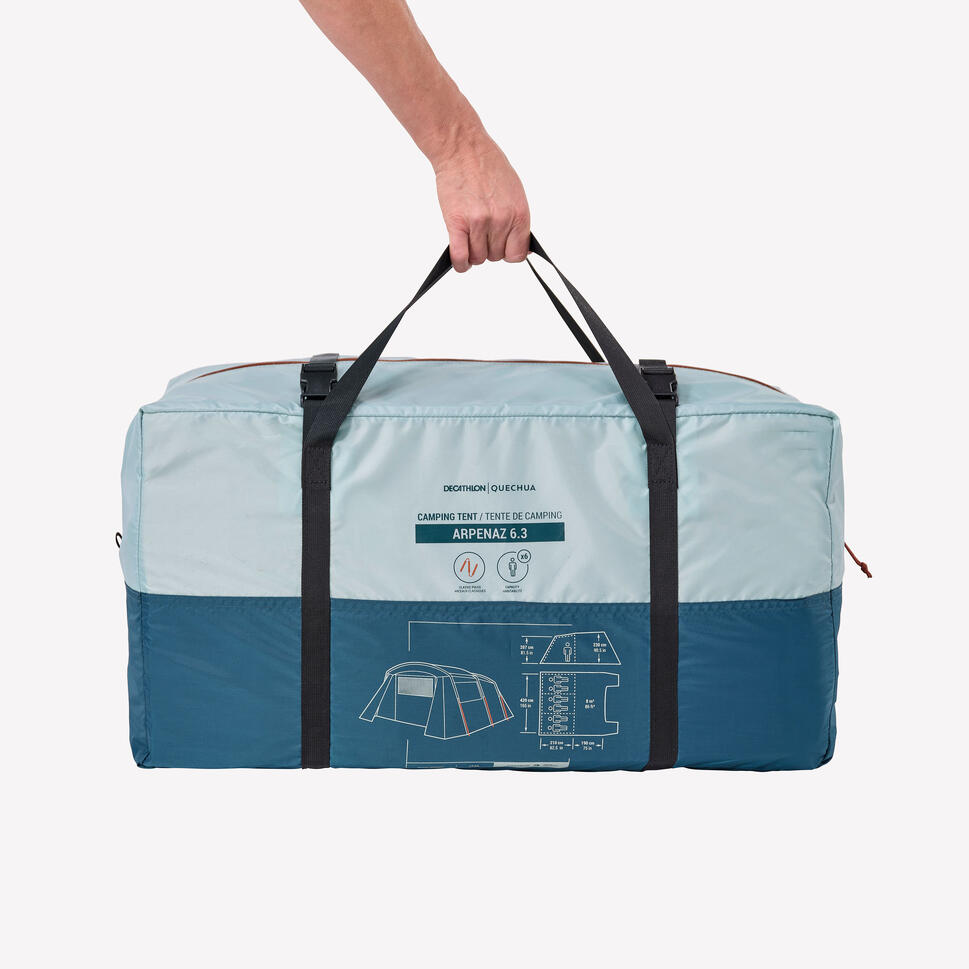 Camping hoop tent - Arpenaz 6.3 - 6-Person - 3 Rooms QUECHUA | Decathlon