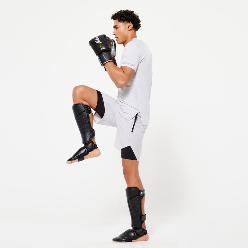 Chránič holeně a nártu na thajský box / kickbox / MMA OUTSHOCK - Decathlon