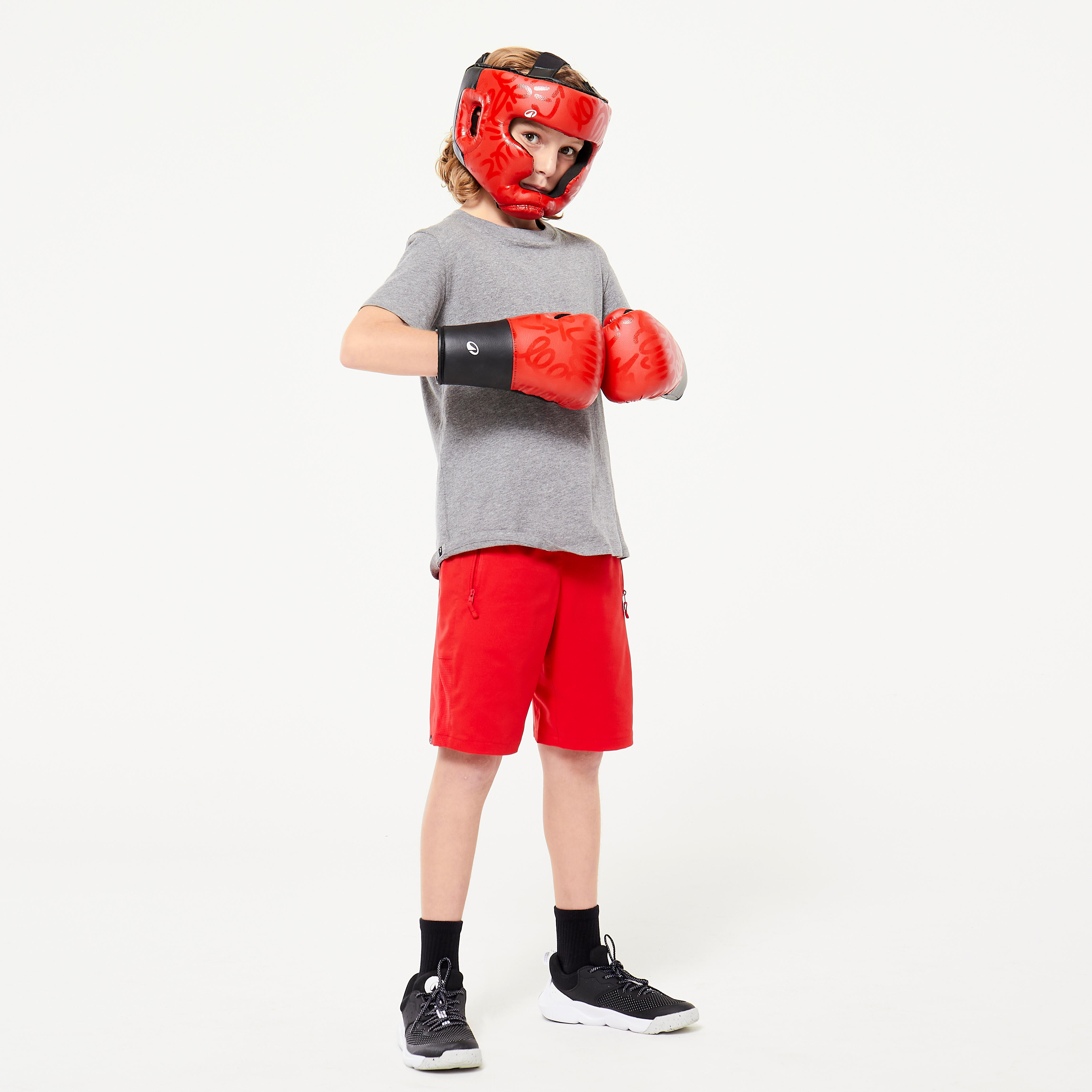 Kids' Boxing Gloves - 100 - Tomato red - Domyos - Decathlon