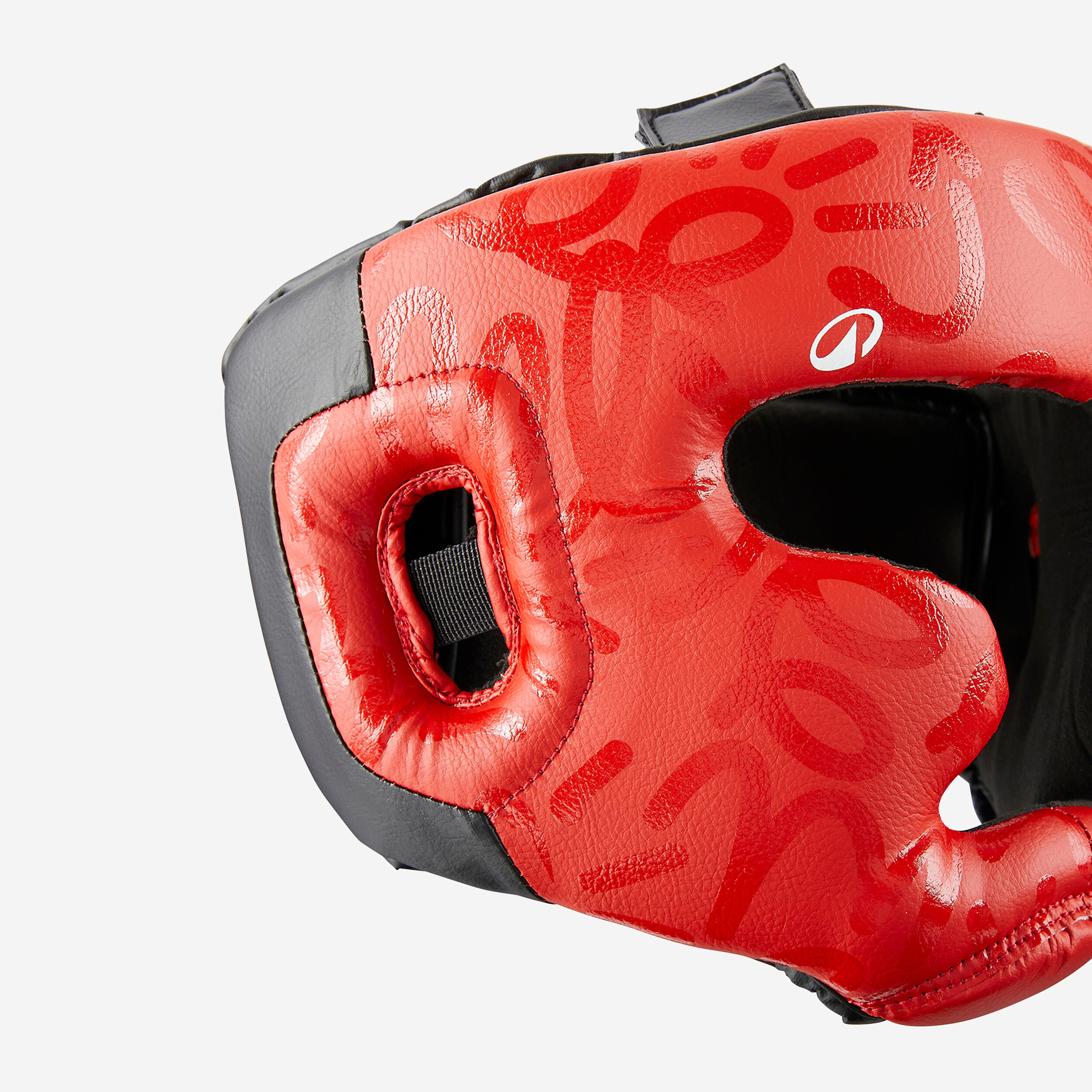 Kids' Full Face Boxing Headguard - 100 - Cherry red, smoked black ...