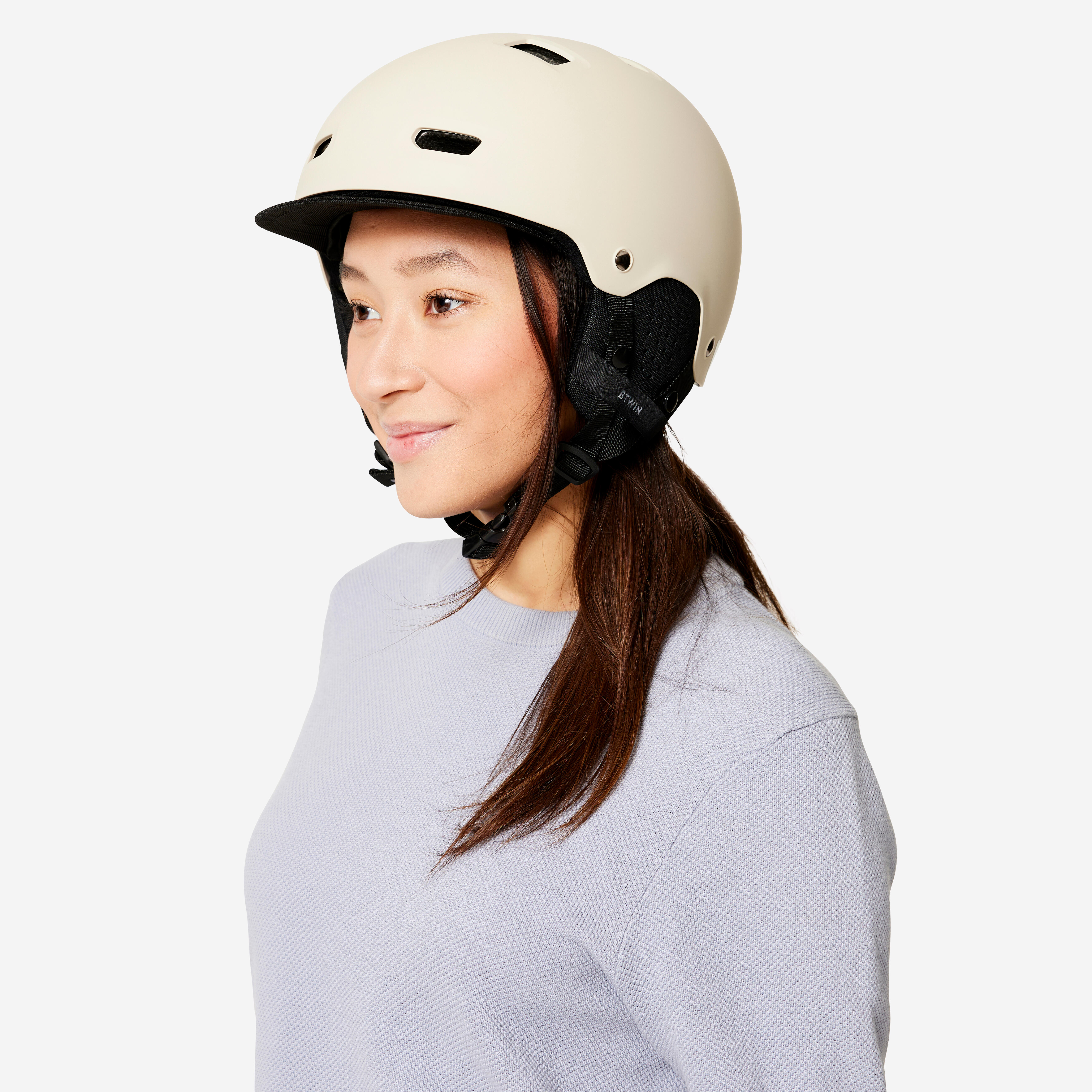 City Cycling Bowl Helmet - Beige - Decathlon