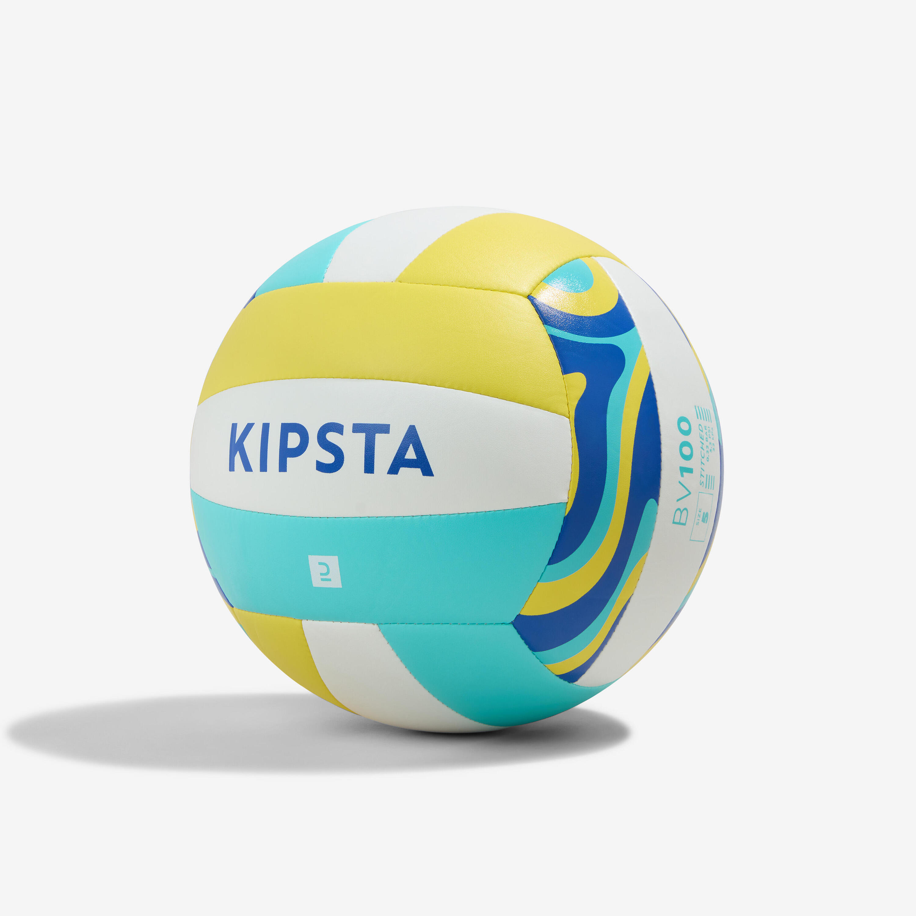 Balón de voley playa Kipsta BV100 classic talla 5 azul amarillo - Decathlon