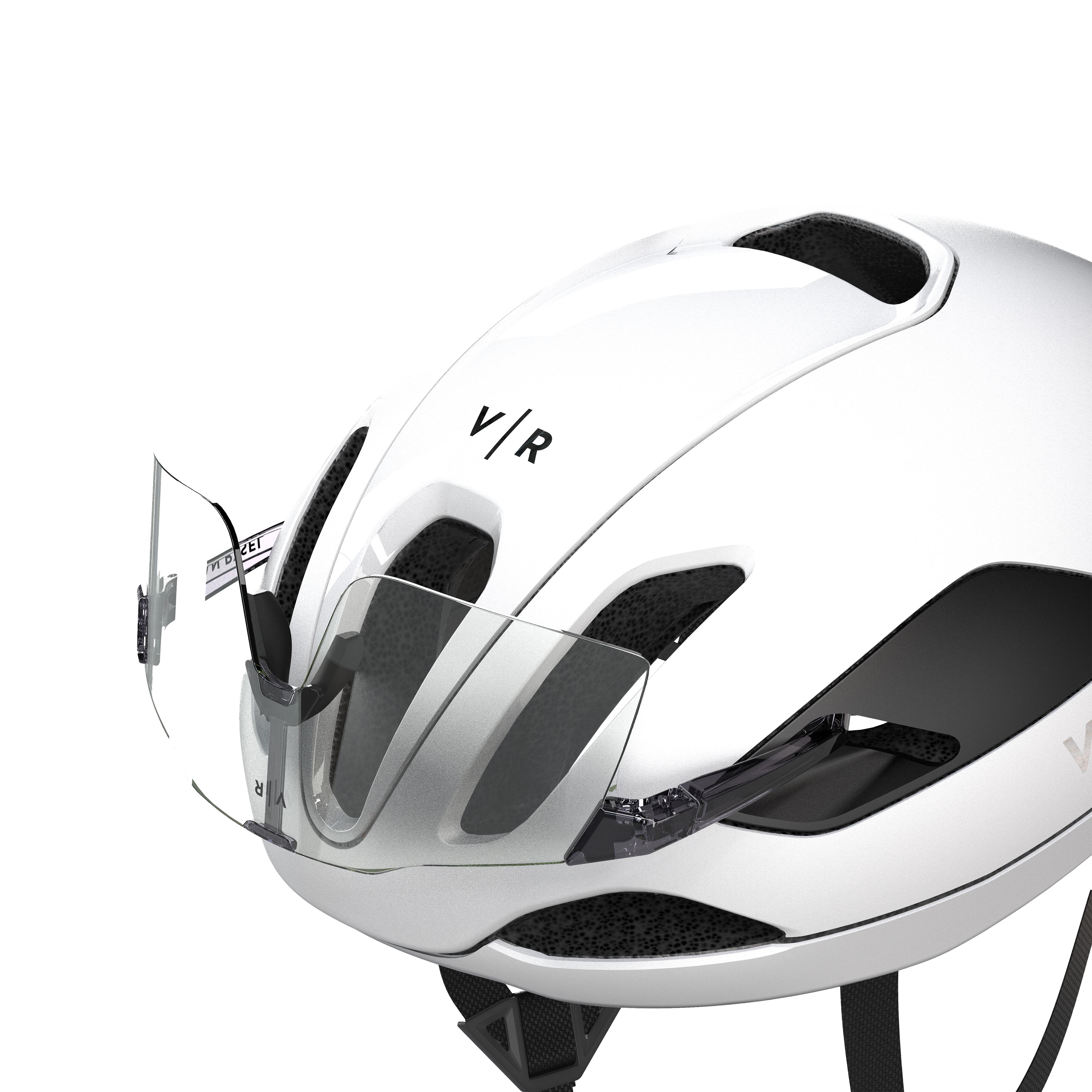 Road Cycling Helmet - FCR MIPS White - Snow white, Snow white, Smoked ...