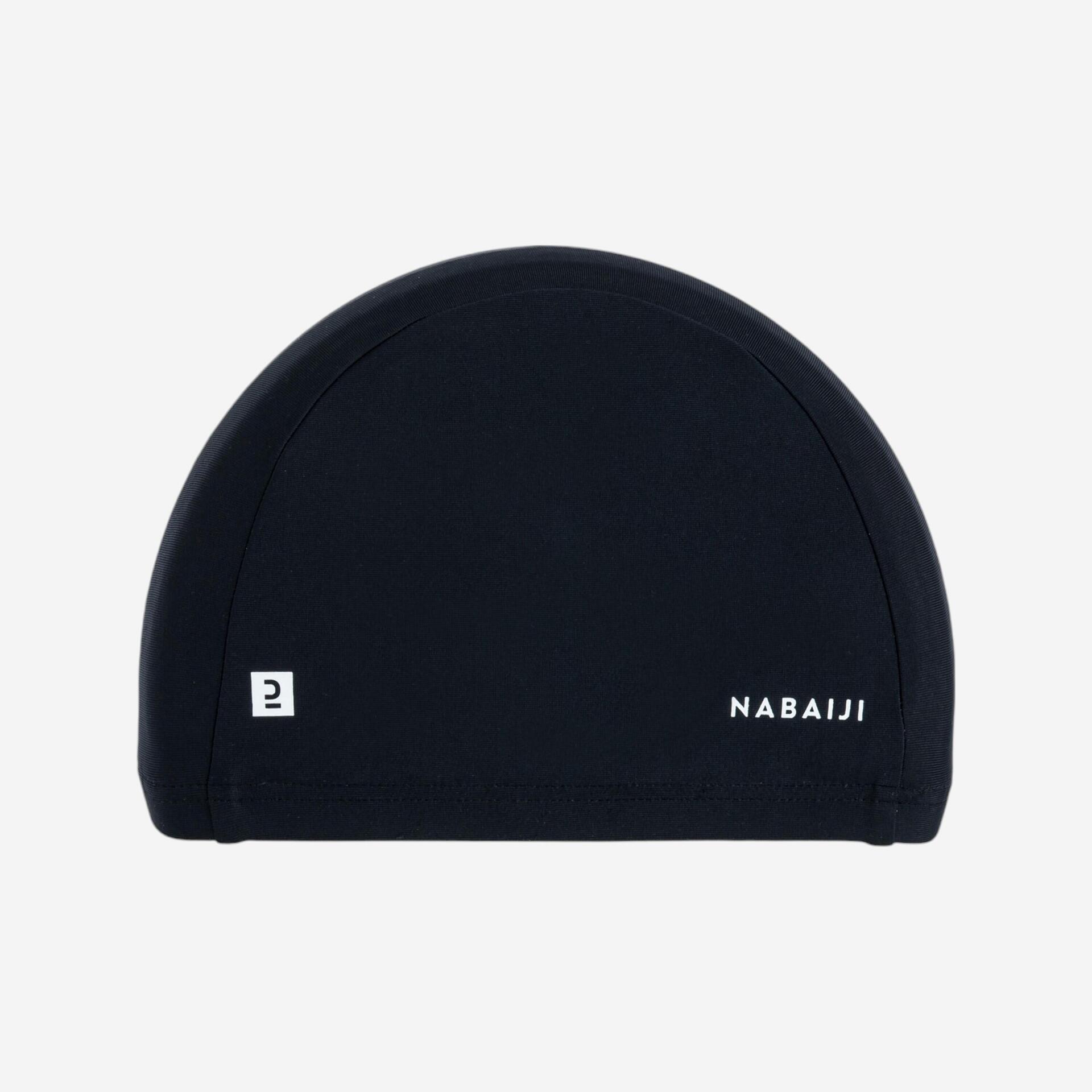 Mesh swimming cap - Plain fabric - Size S - Black