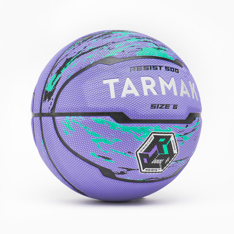 Ballon de basketball taille 6 - R500 violet turquoise TARMAK | Decathlon