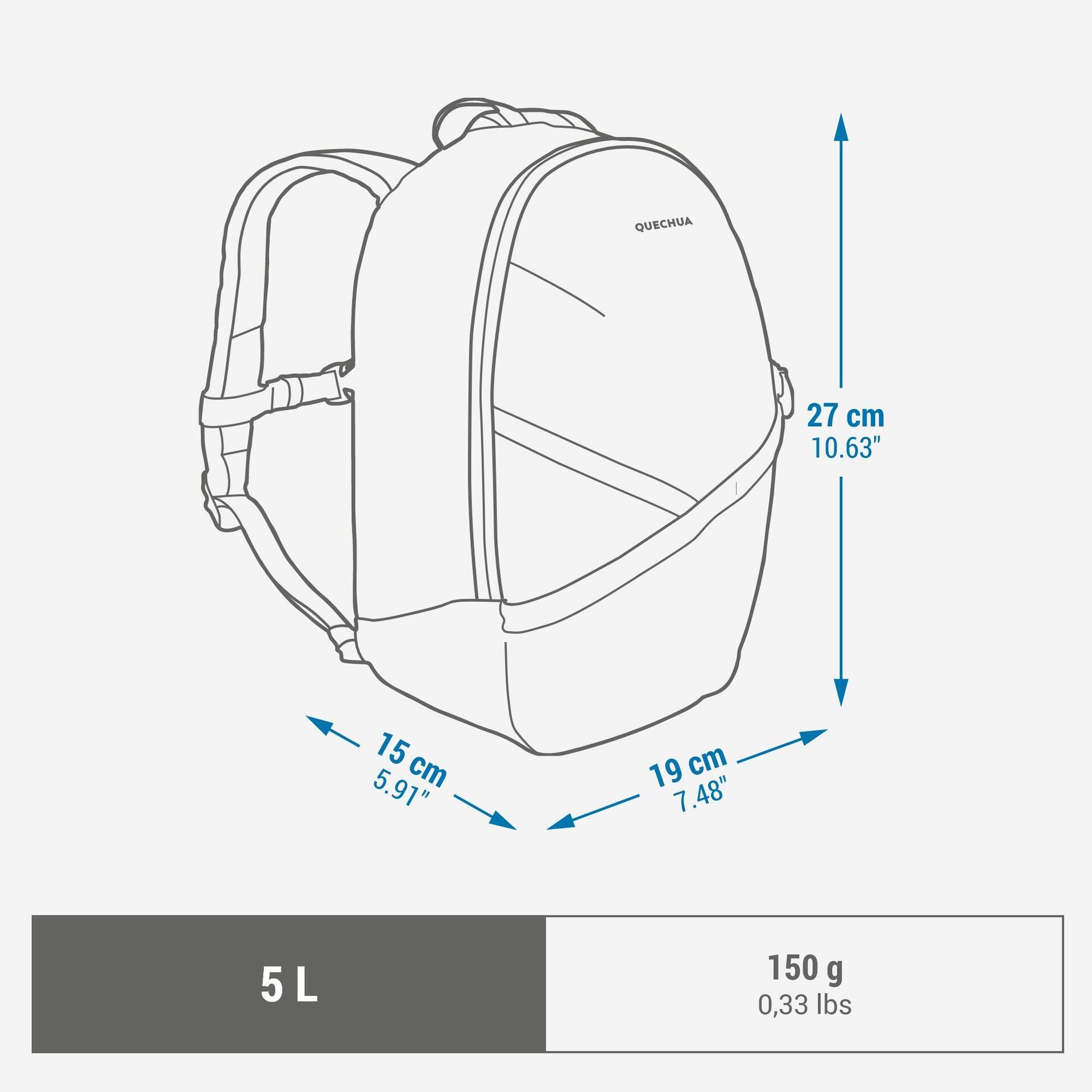 Hiking backpack 5 L, 2-5 years, MH100 - Red