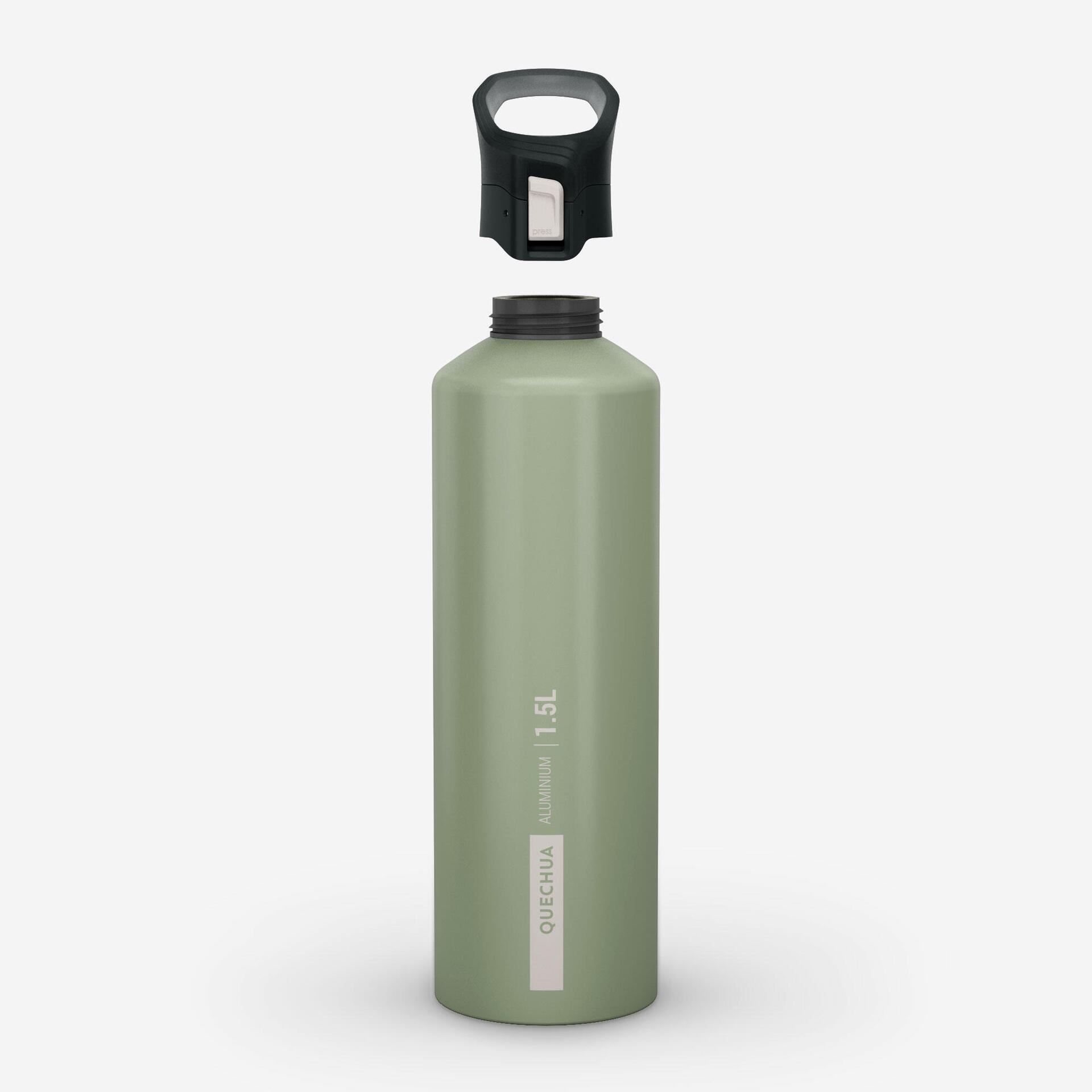 Botol Minum Aluminium 1.5L Quick-Open Cap - Khaki