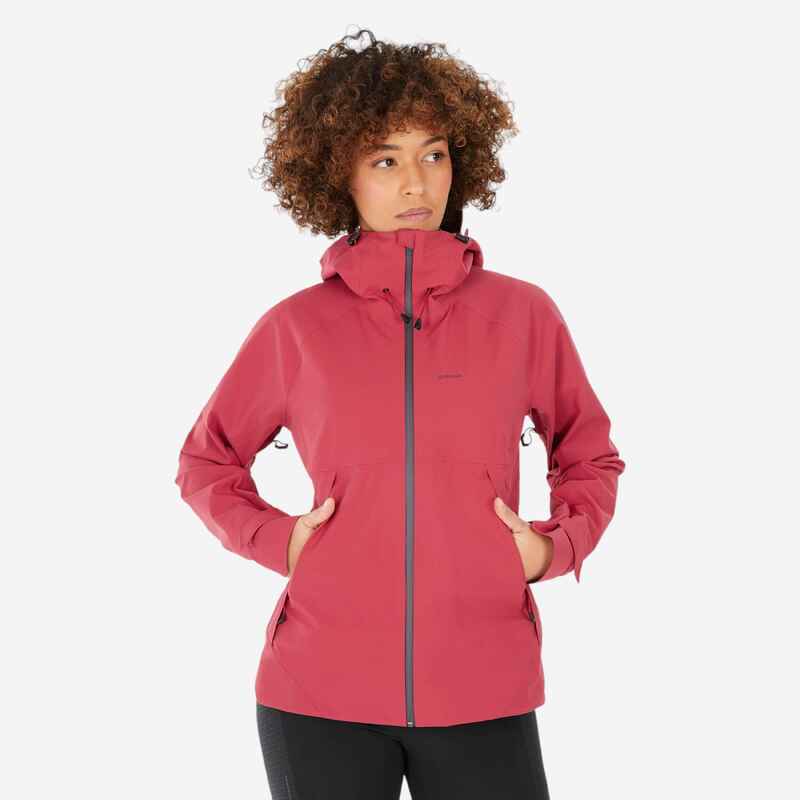 Women’s Waterproof Mountain Walking Jacket - MH500 - Raspberry - Decathlon