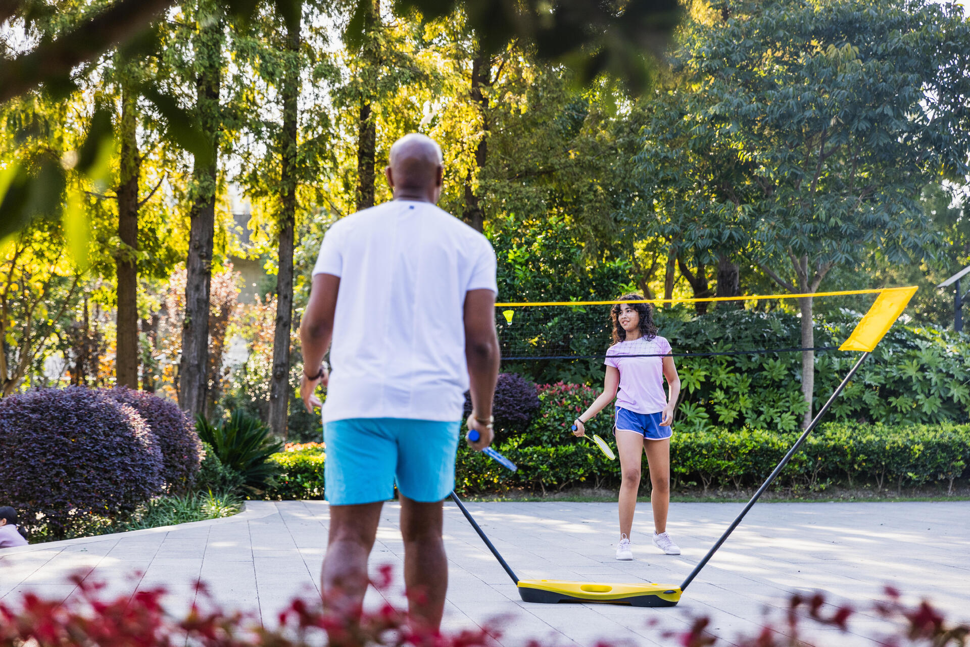 Fun Set BR130 AD Lime Blue Adult Badminton racket set