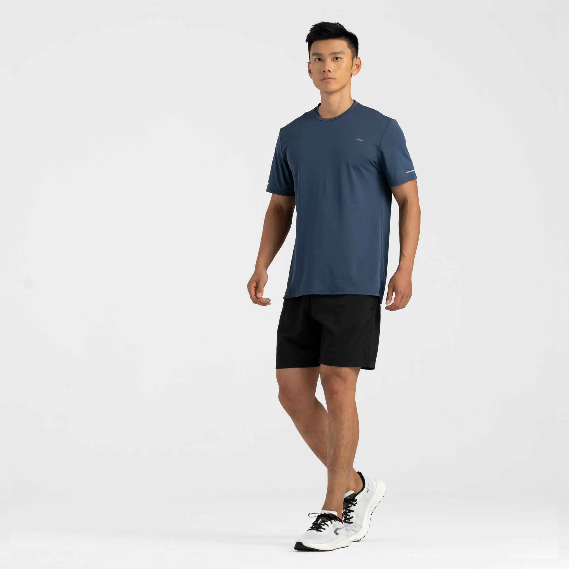 Kaos Lari Pria Run Dry 500 - Slate Blue