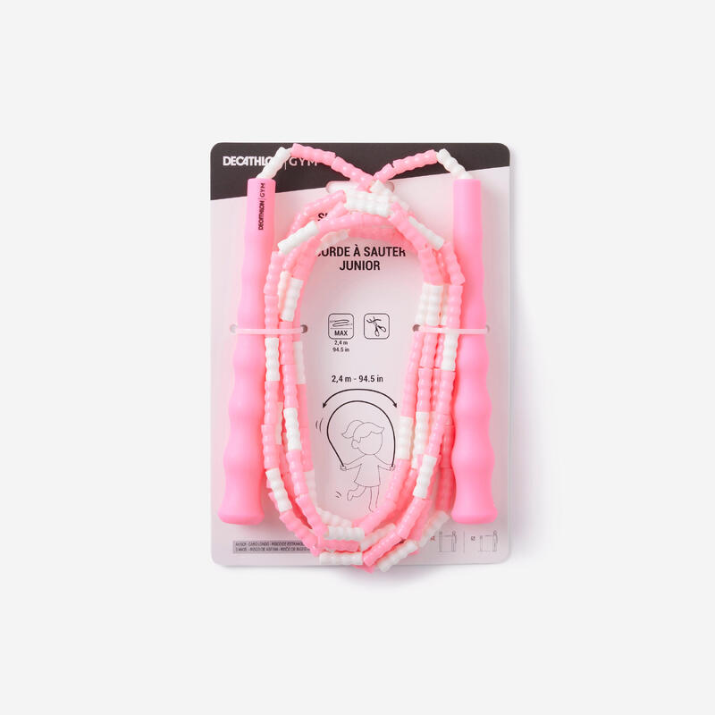Kids' Beaded Skipping Rope - Pink DOMYOS - Decathlon