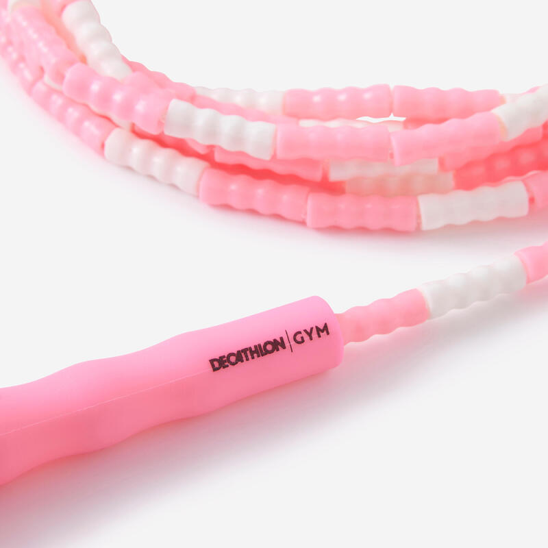 Kids' Beaded Skipping Rope - Pink DOMYOS - Decathlon