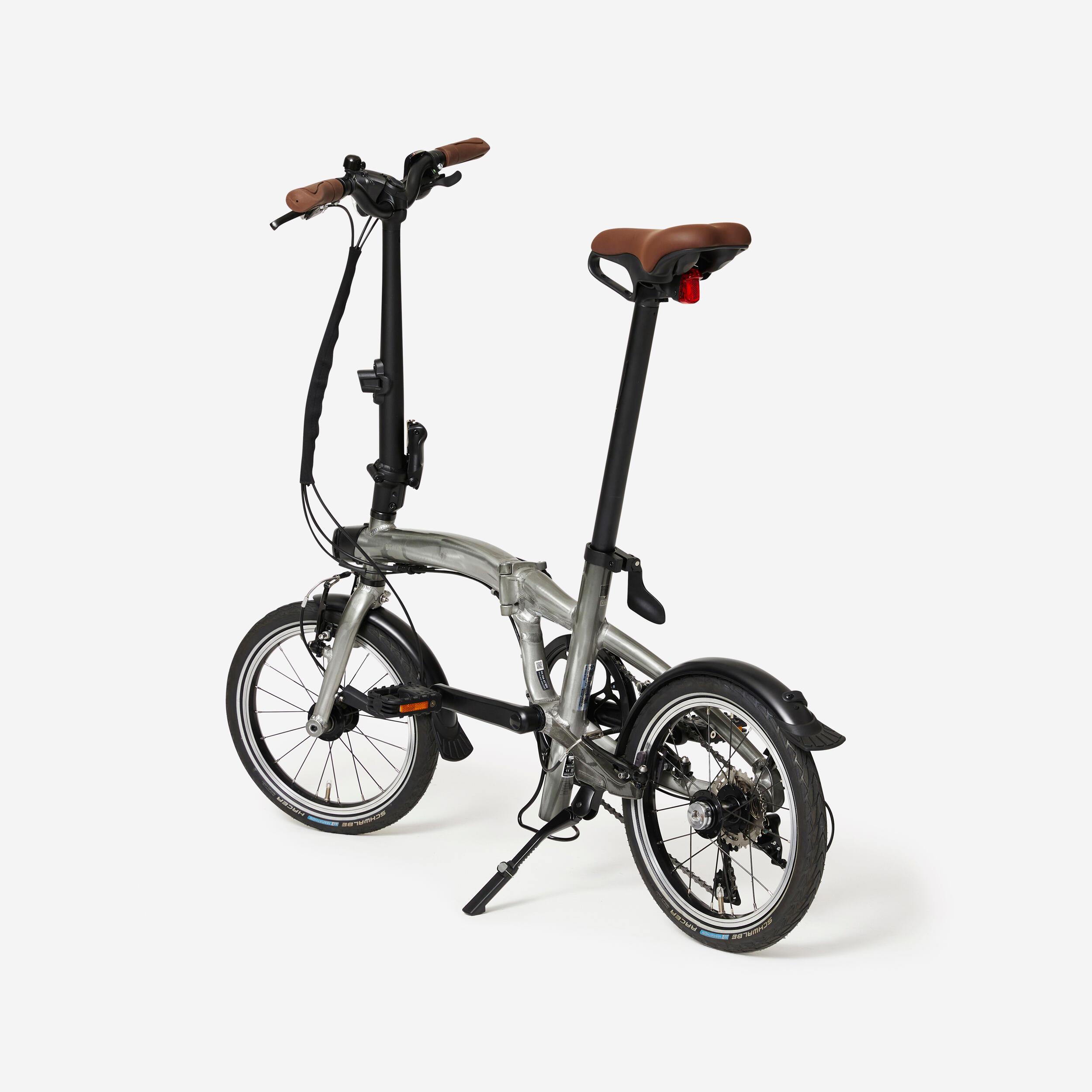 Ultra-Compact Folding Bike - Fold Light 1 Second Aluminum - Comet grey - Btwin - Decathlon