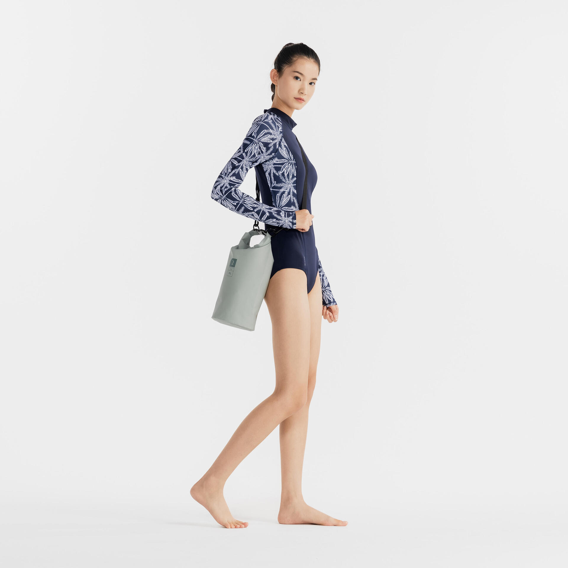 Women's One Piece Long Sleeve Surf Swimsuit Jane - Blue