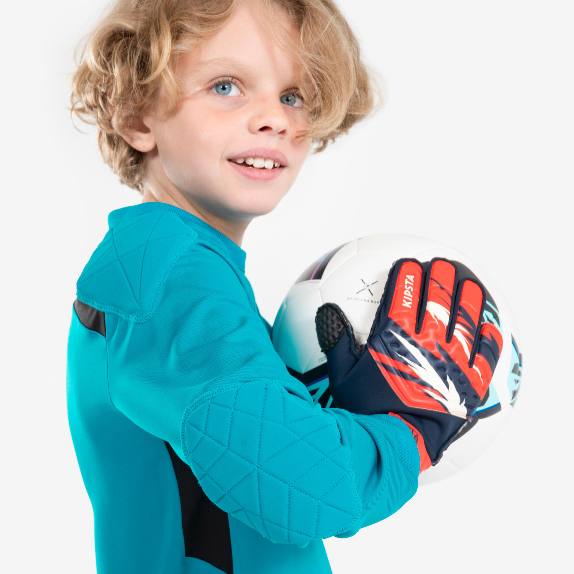 Kids' Football Goalkeeper Shirt F100 - Turquoise