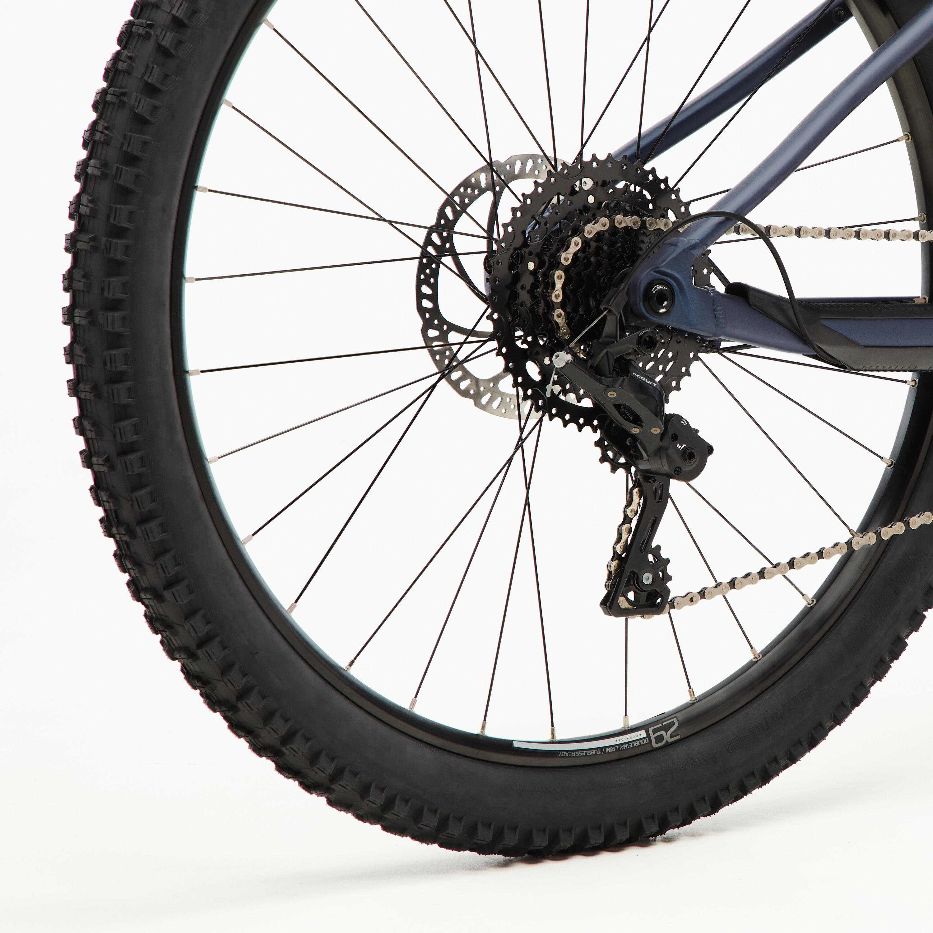 29" Hardtail Electric Mountain Bike E-EXPL 520 - Midnight Blue - Decathlon