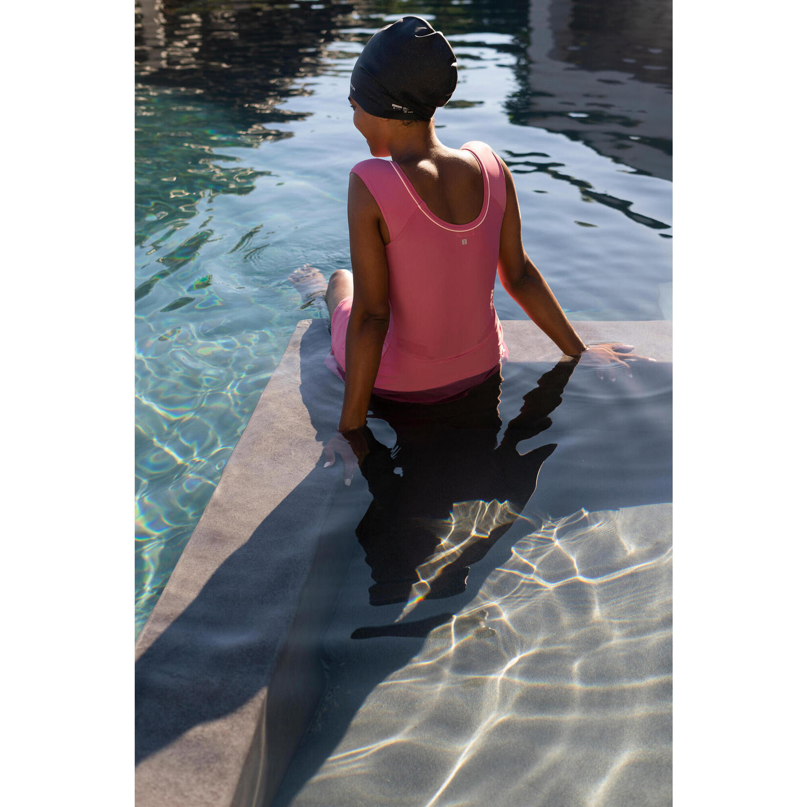 Bonnet de Bain en Silicone - Taille Unique - Cheveux Longs - Rose ...