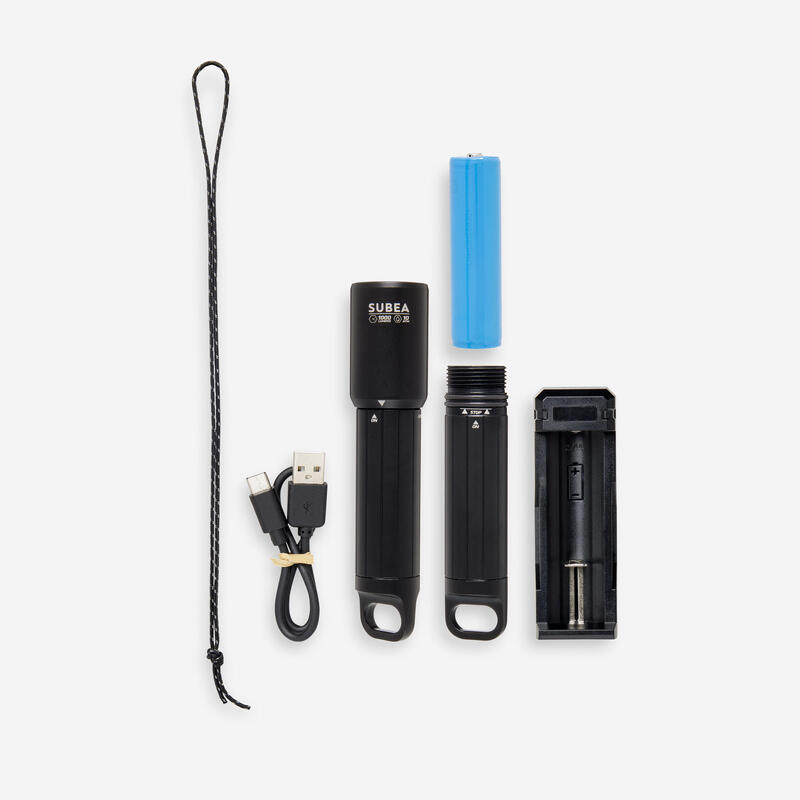 Latarka nurkowa Subea 1000 lm SUBEA | Decathlon