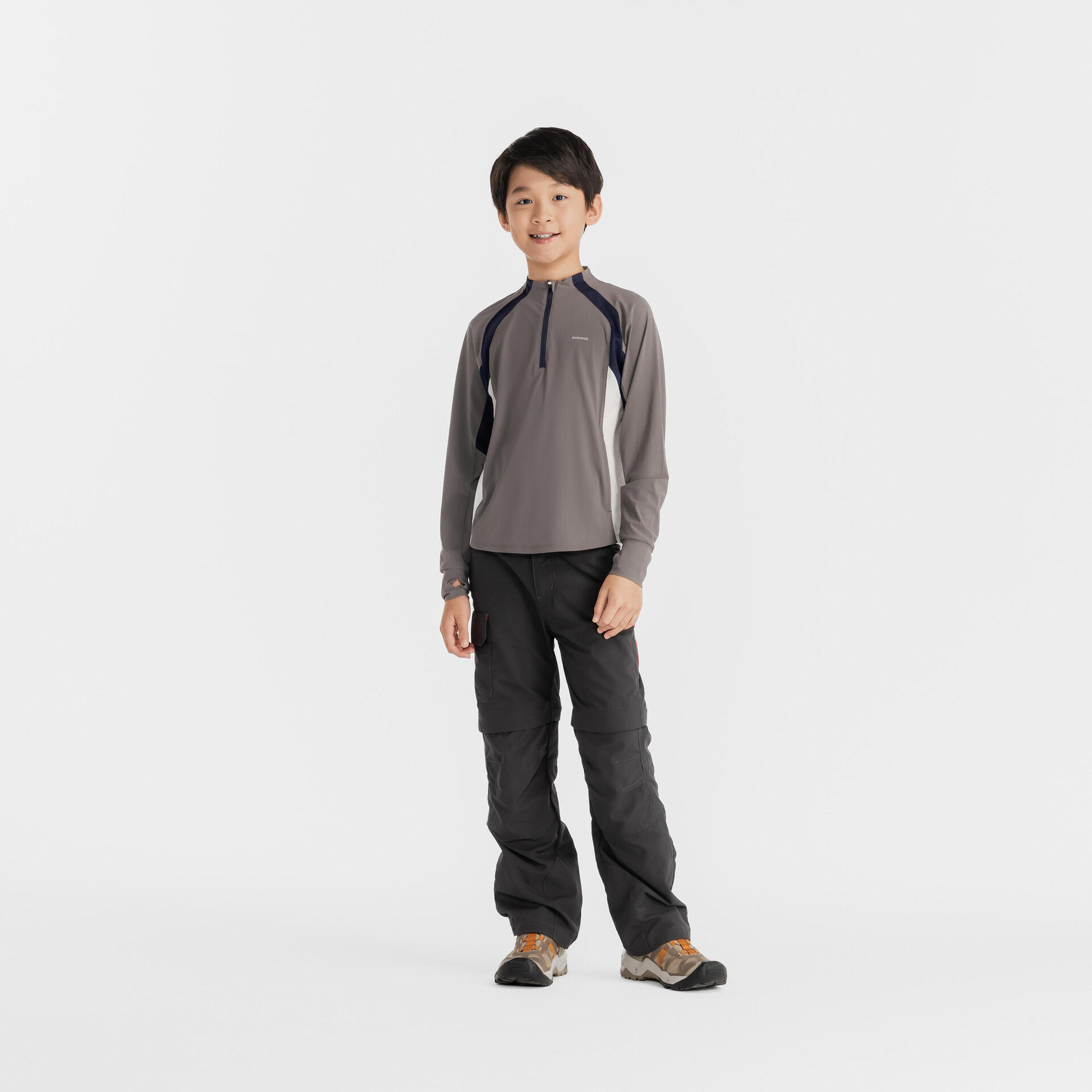 Hiking modular pants mh500 tween carbon
